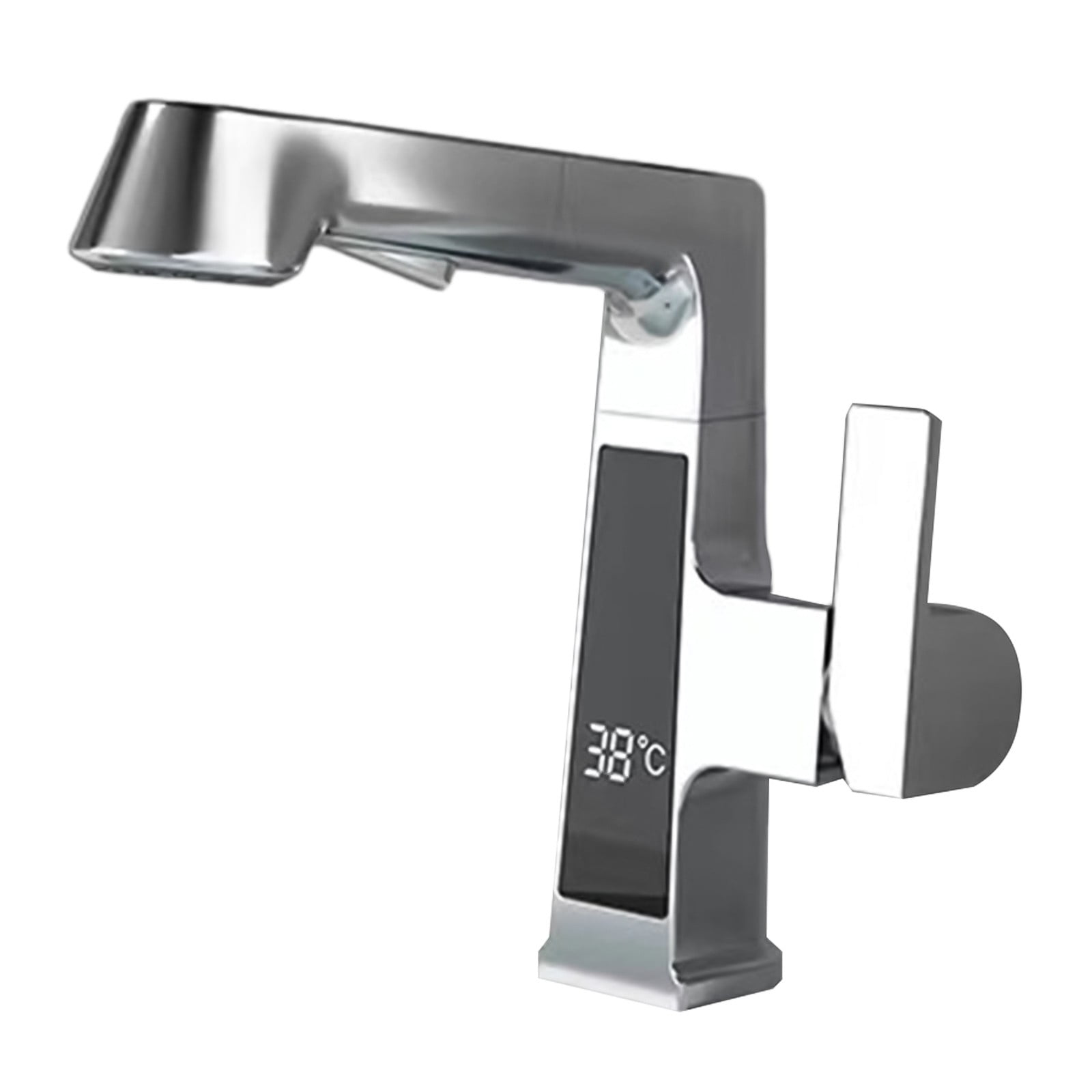 Dual-mode lifting and lowering digital display faucet with 360 ...