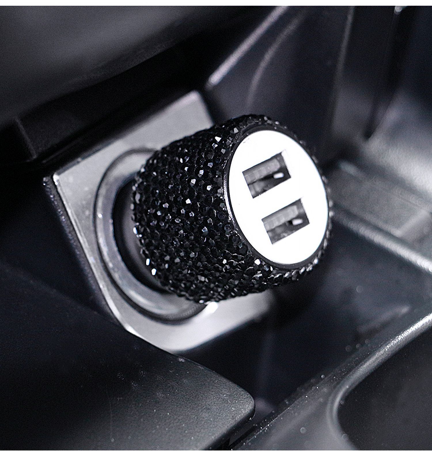 Dual port BLING USB Car Charger crystal diamond 3A 3-in-1 fast charger ...
