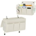 Dual-purpose Bedside Caddy Bedside Organizer, Bed Caddy with 6 Pockets ...