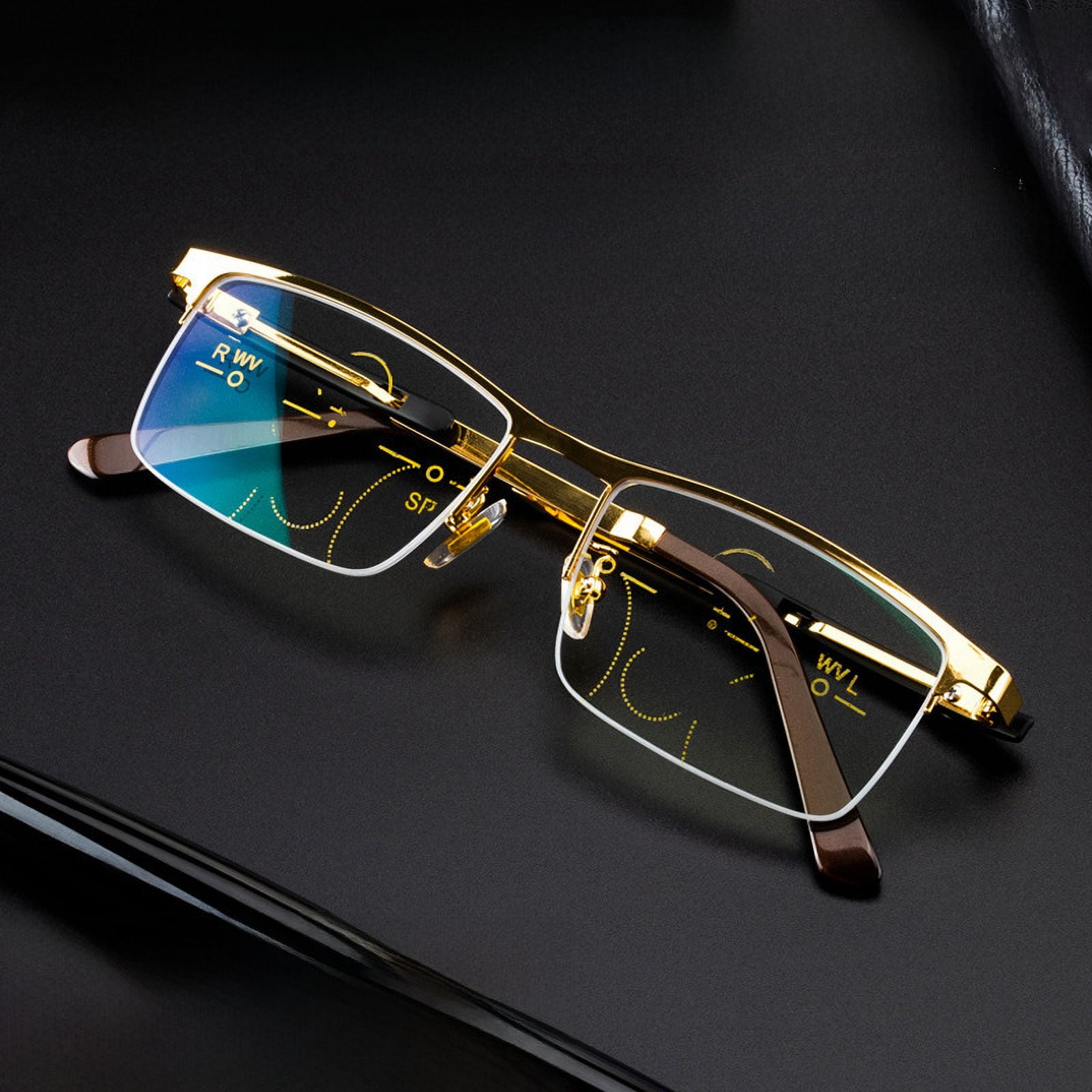 Dual purpose presbyopia glasses with intelligent color changing, multi ...
