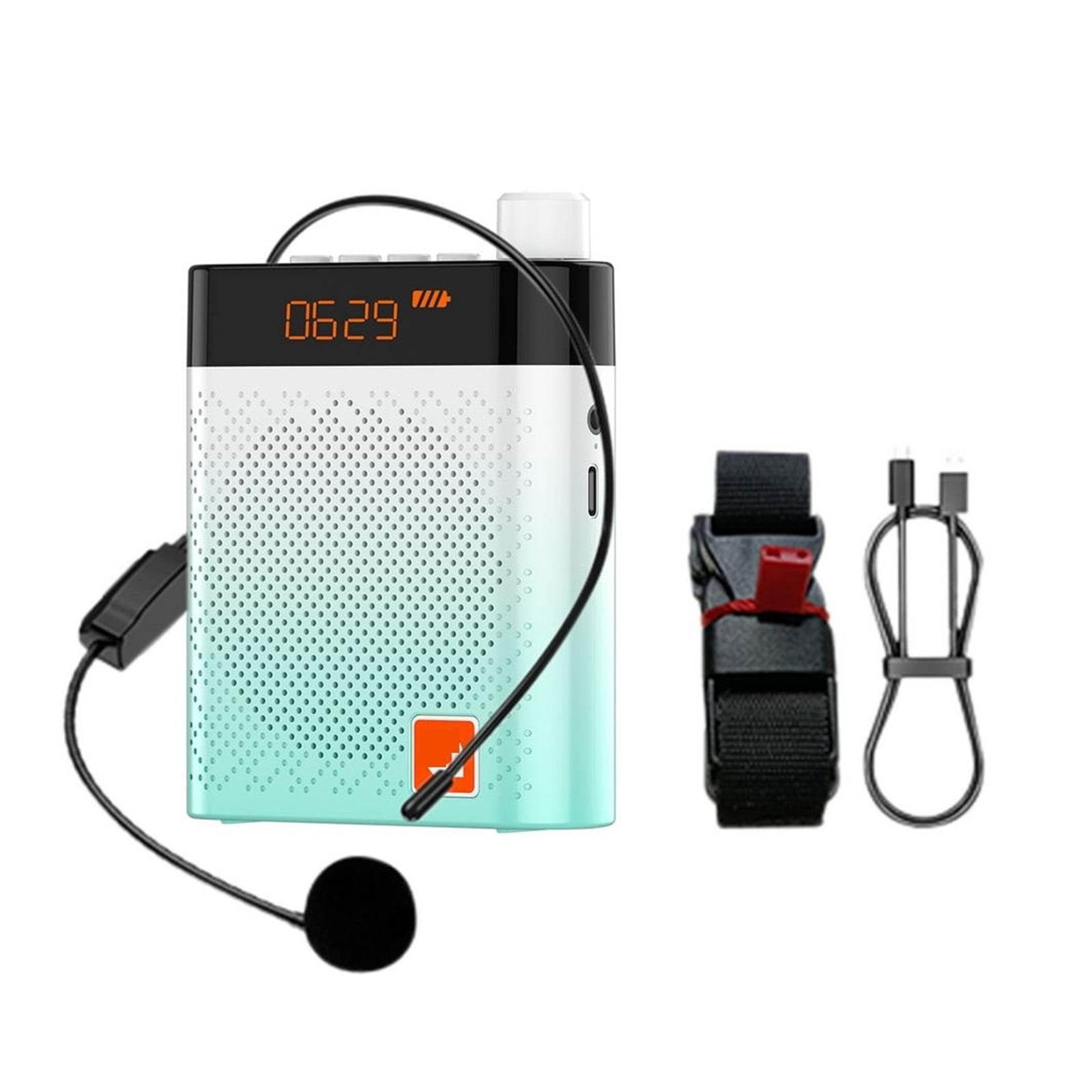 Dual-speaker Voice Amplifier Wireless Microphone Headset For Meeting ...