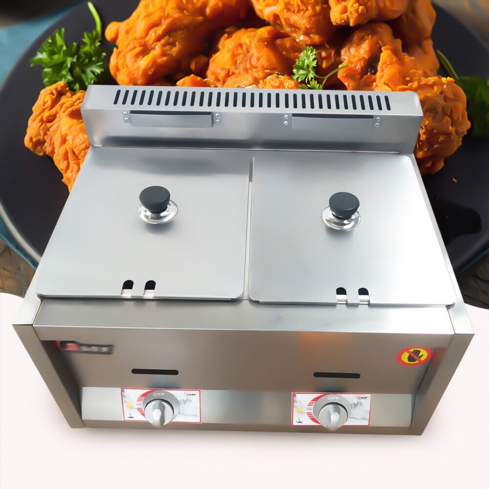 Dual-tank Stainless Steel Deep Fryer With Two Separate Tanks for ...