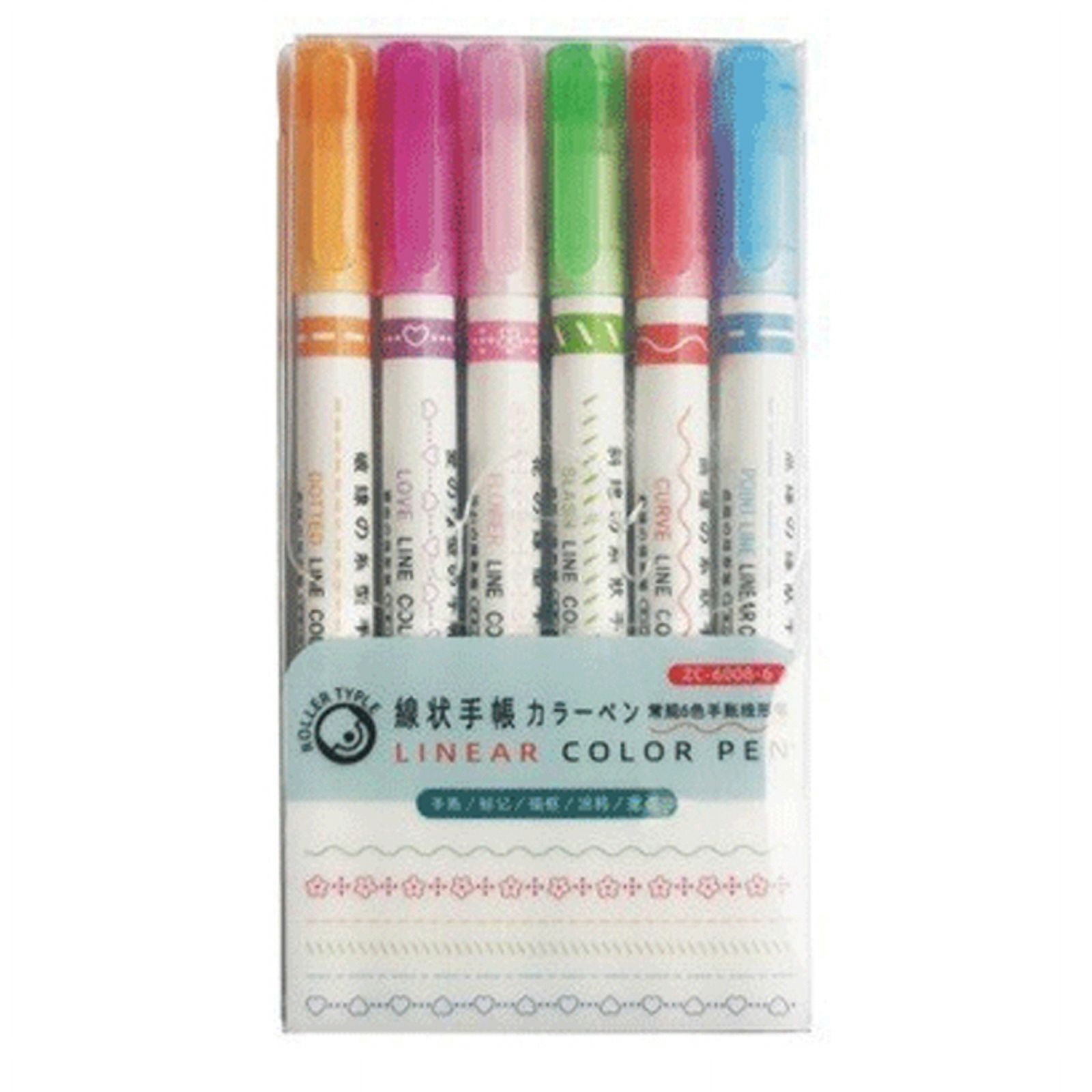Dual-tip Art Marker Colored Curve Pens for Journaling DIY Scrapbooking ...