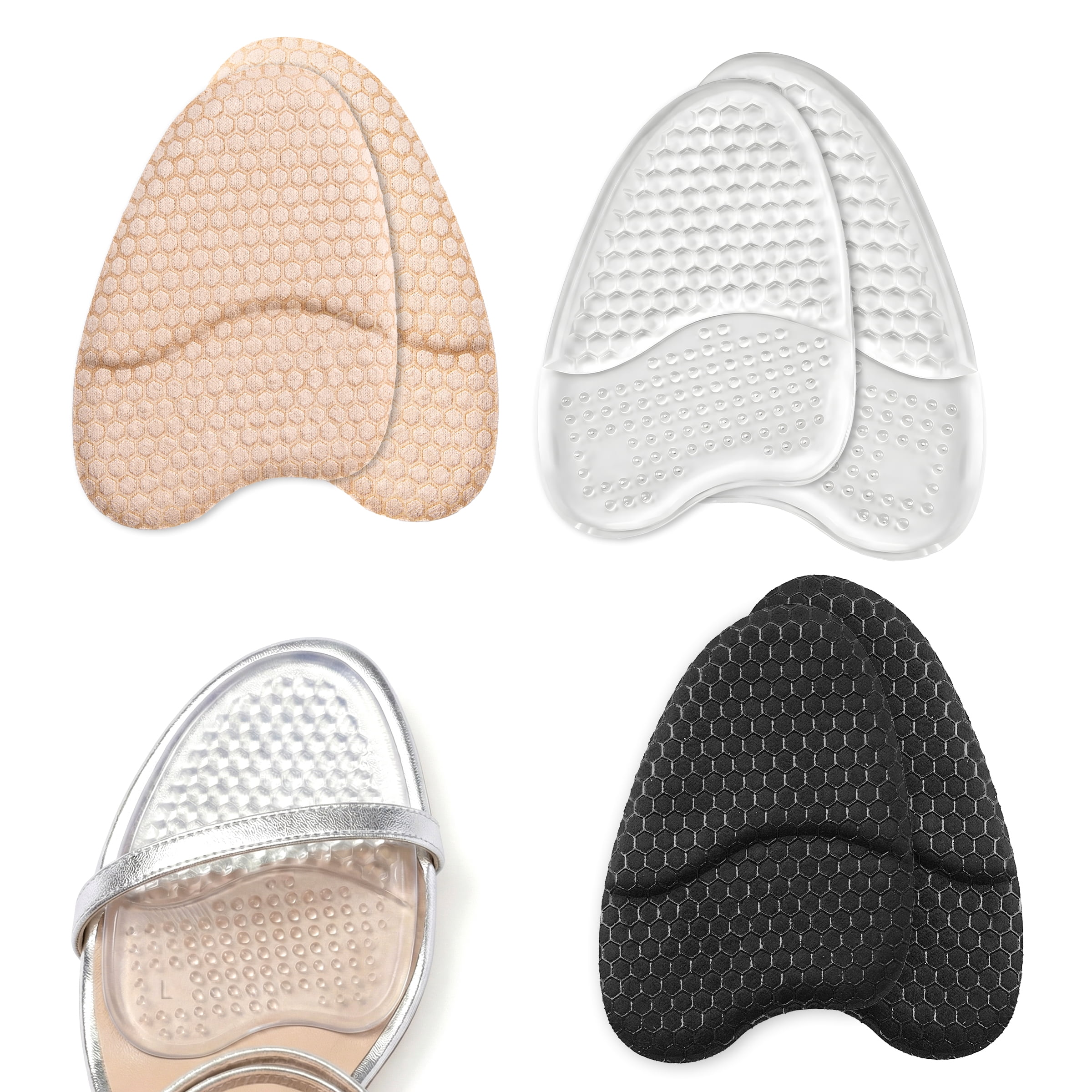 DualFerv Metatarsal Pads for Pain Relief, 3 Pack Ball of Foot Cushions ...