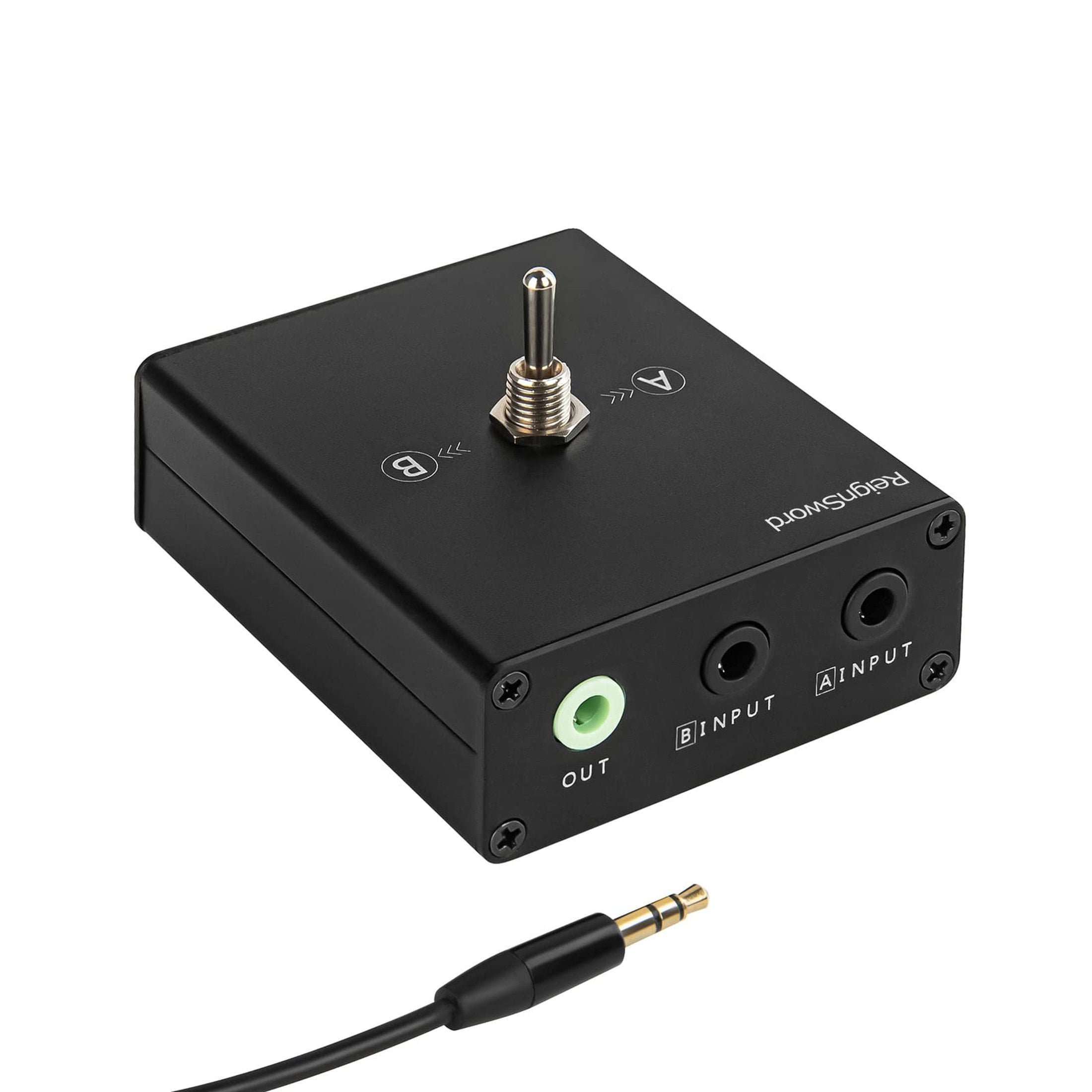 DualPort Audio Switcher Mini Selector with Bonus 47.2 Inch Cable - Walmart.com