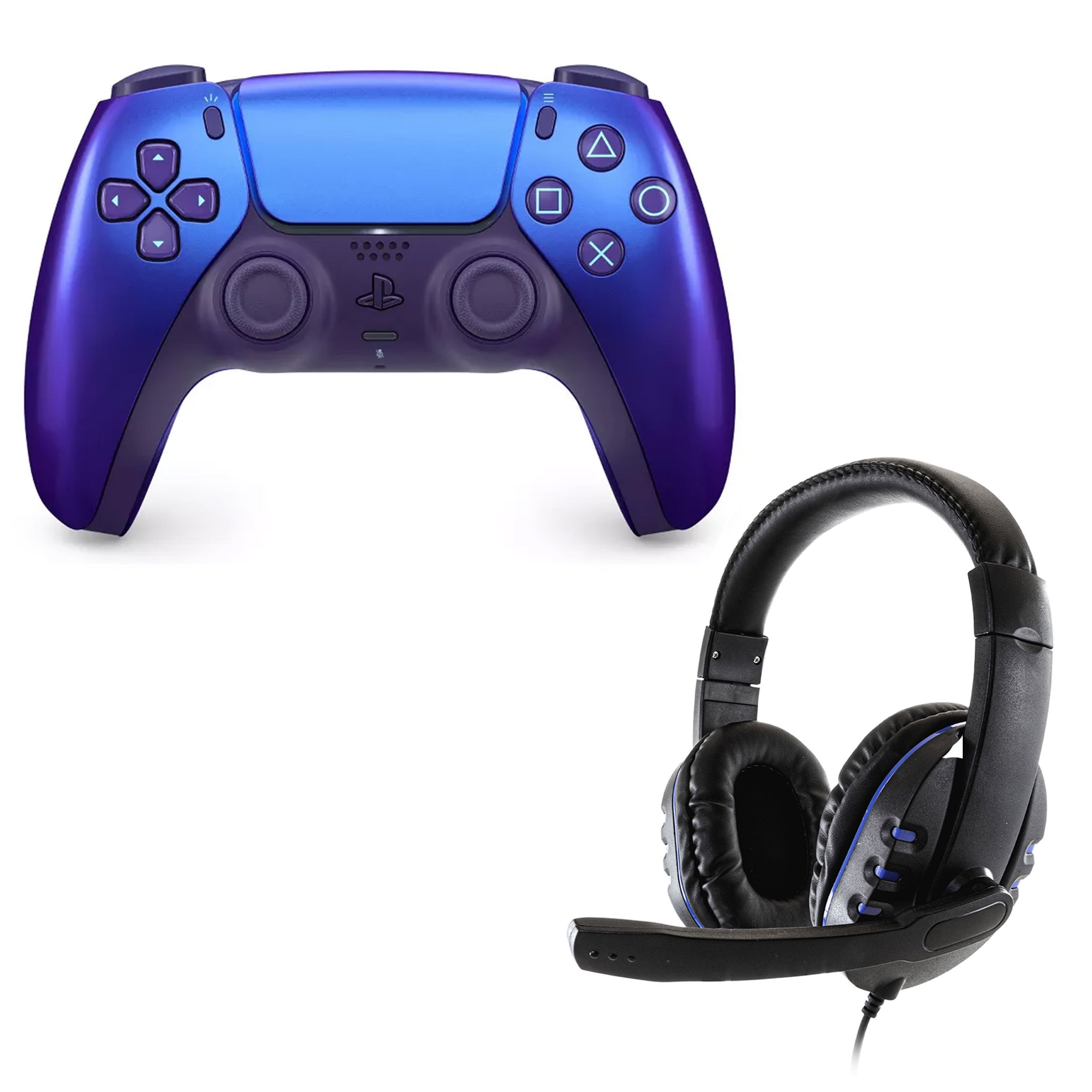 DualSense Controller in Chroma Indigo with Universal Headset - Walmart.com