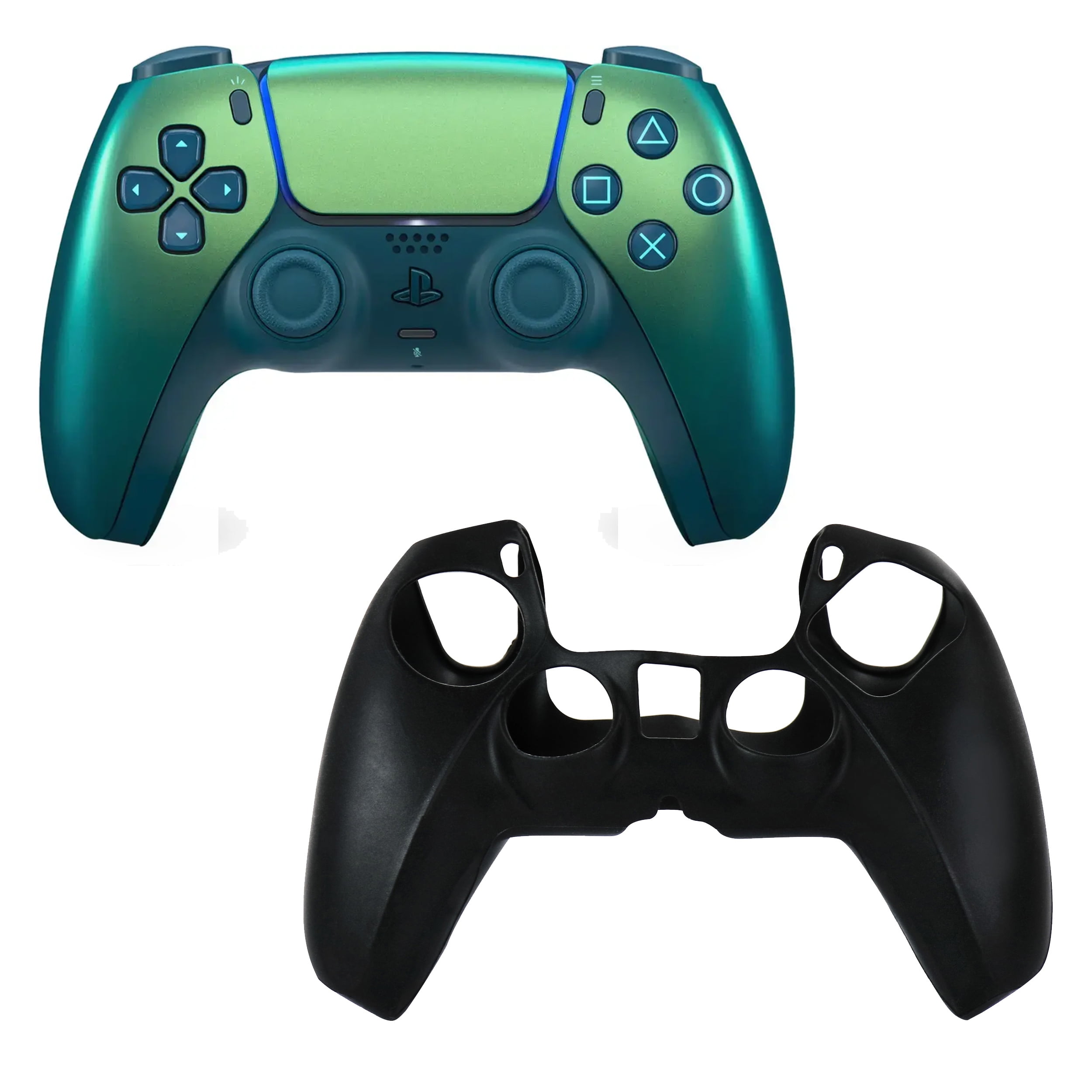 DualSense Controller in Teal with Silicone Sleeve - Walmart.com