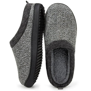 Men's Memory Foam House Slippers - Cozy, Fuzzy Bedroom Slip-on Loafer ...