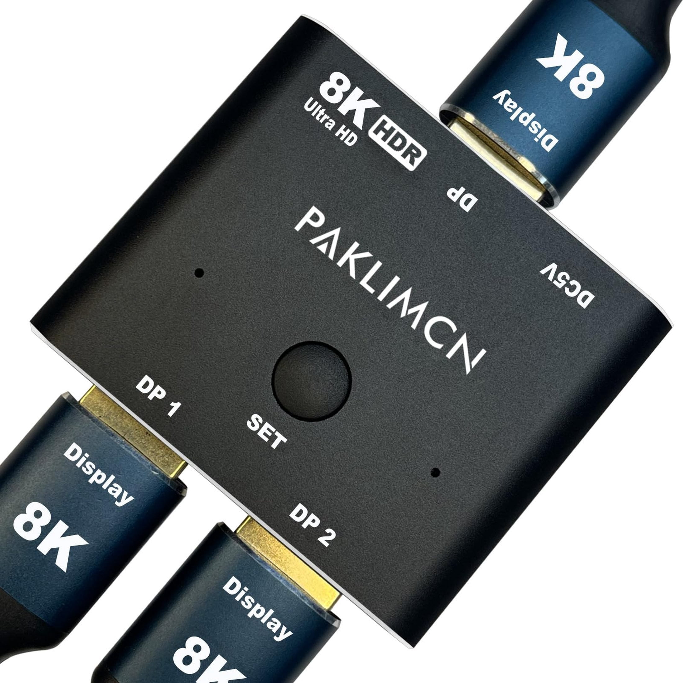 DualView 8K DisplayPort Switcher for Seamless Video Signal Switching ...