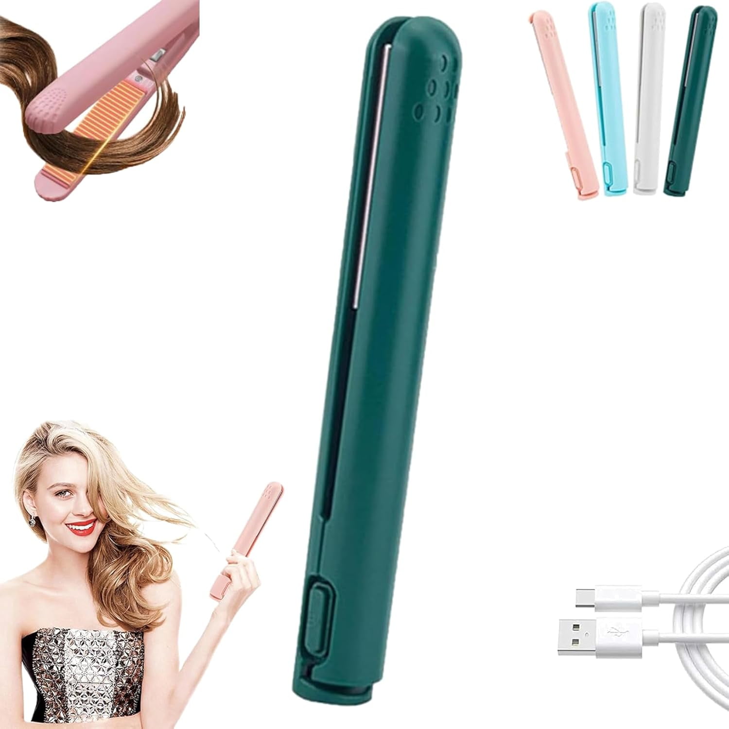 Dualglam Mini Dual-Purpose Curling Iron, Dual Glam Mini Hair Curler, Cozy Home Curling Iron ...