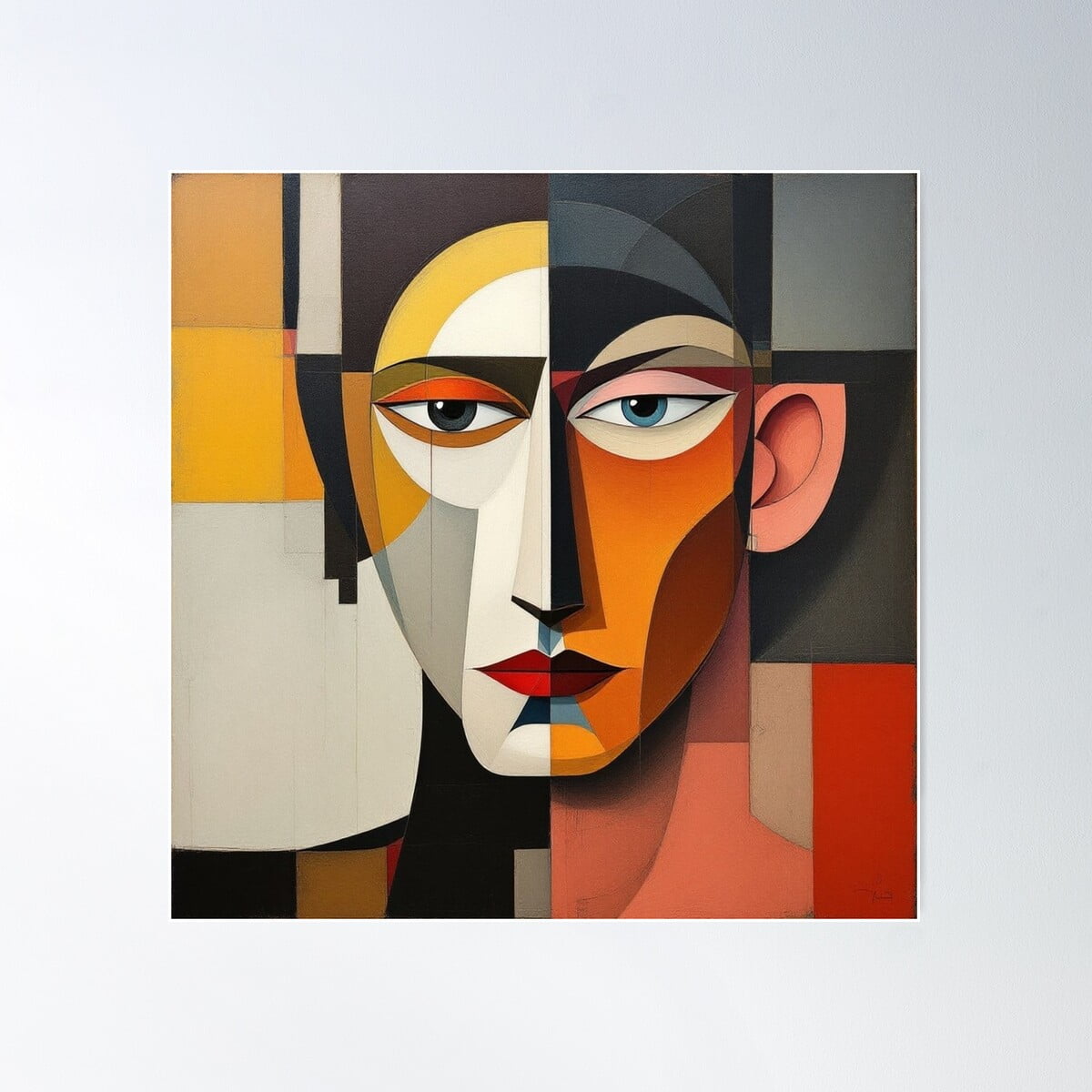 Duality In Geometry Poster Wall Art, Modern Wall Decor For Living Room ...