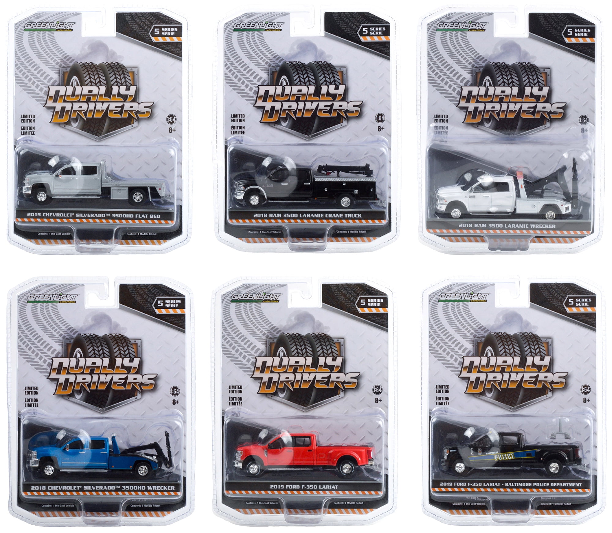 "Dually Drivers" Set of 6 Trucks Series 5 1/64 Diecast Model Cars by ...