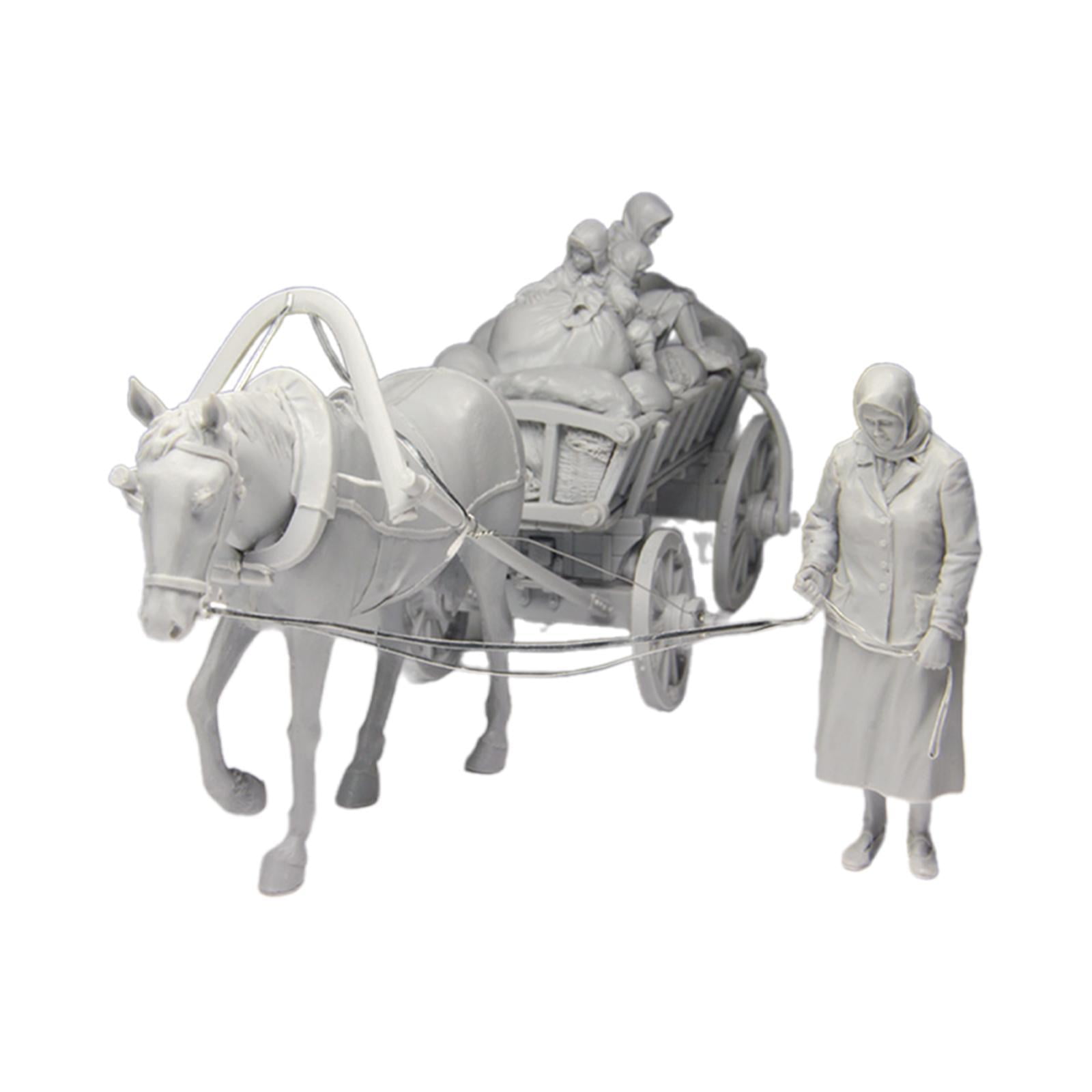 Dualoai 1/35 Resin Figure Unpainted Unassembled Kit Civilian Figures ...