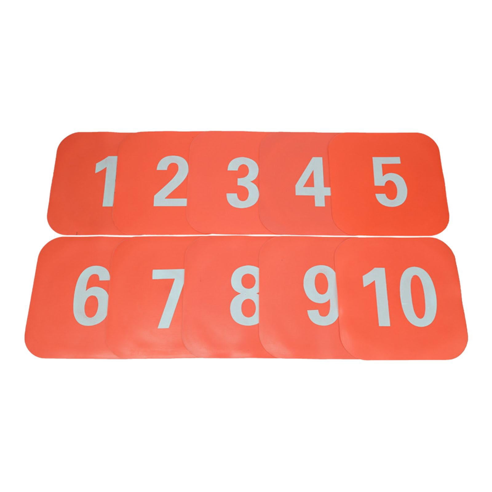 Dualoai 10 Pieces Flat Cones Markers Plates Nonslip Floor Playmat Floor ...