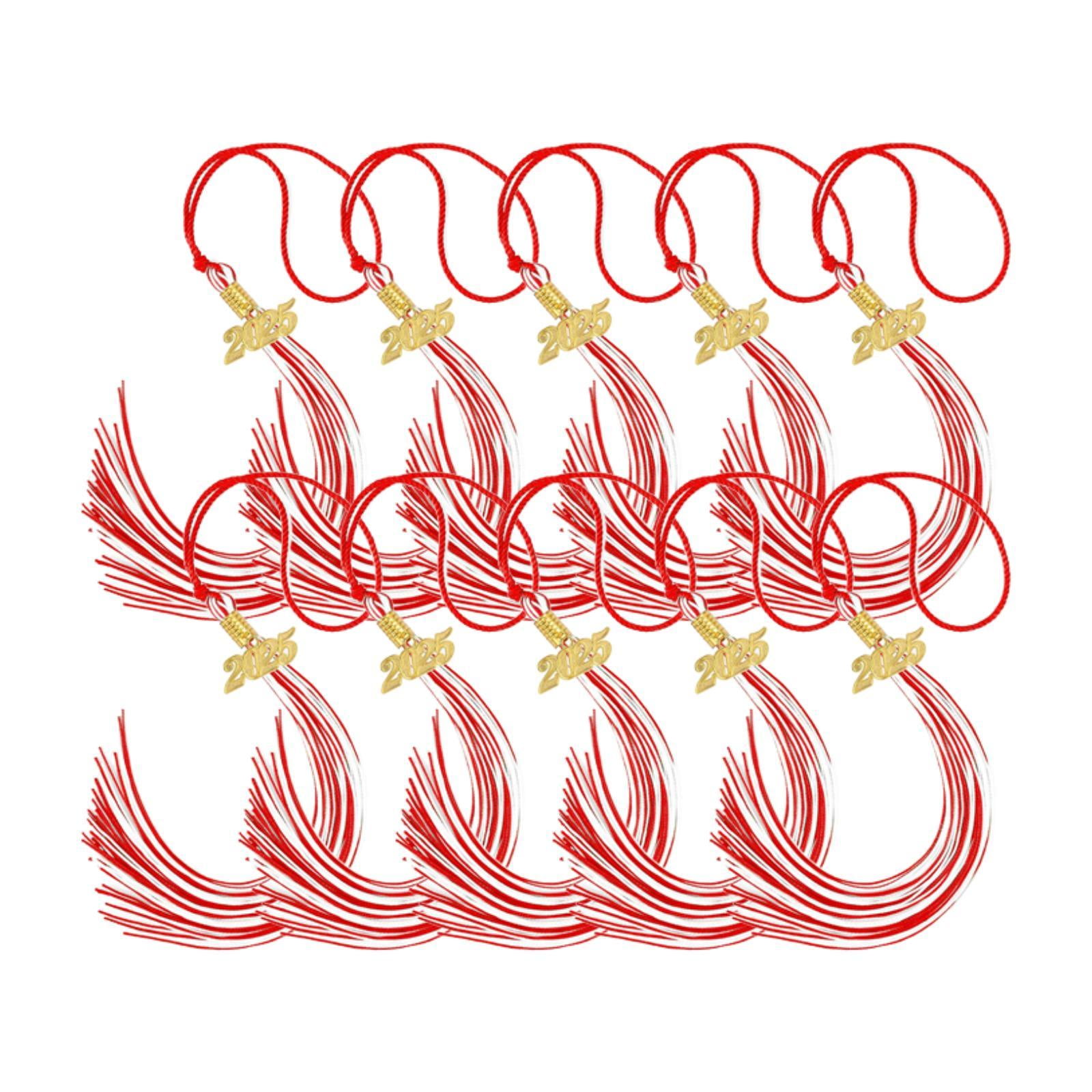 Dualoai 10 Pieces Graduation Tassels DIY Craft Souvenir Graduation Cap ...