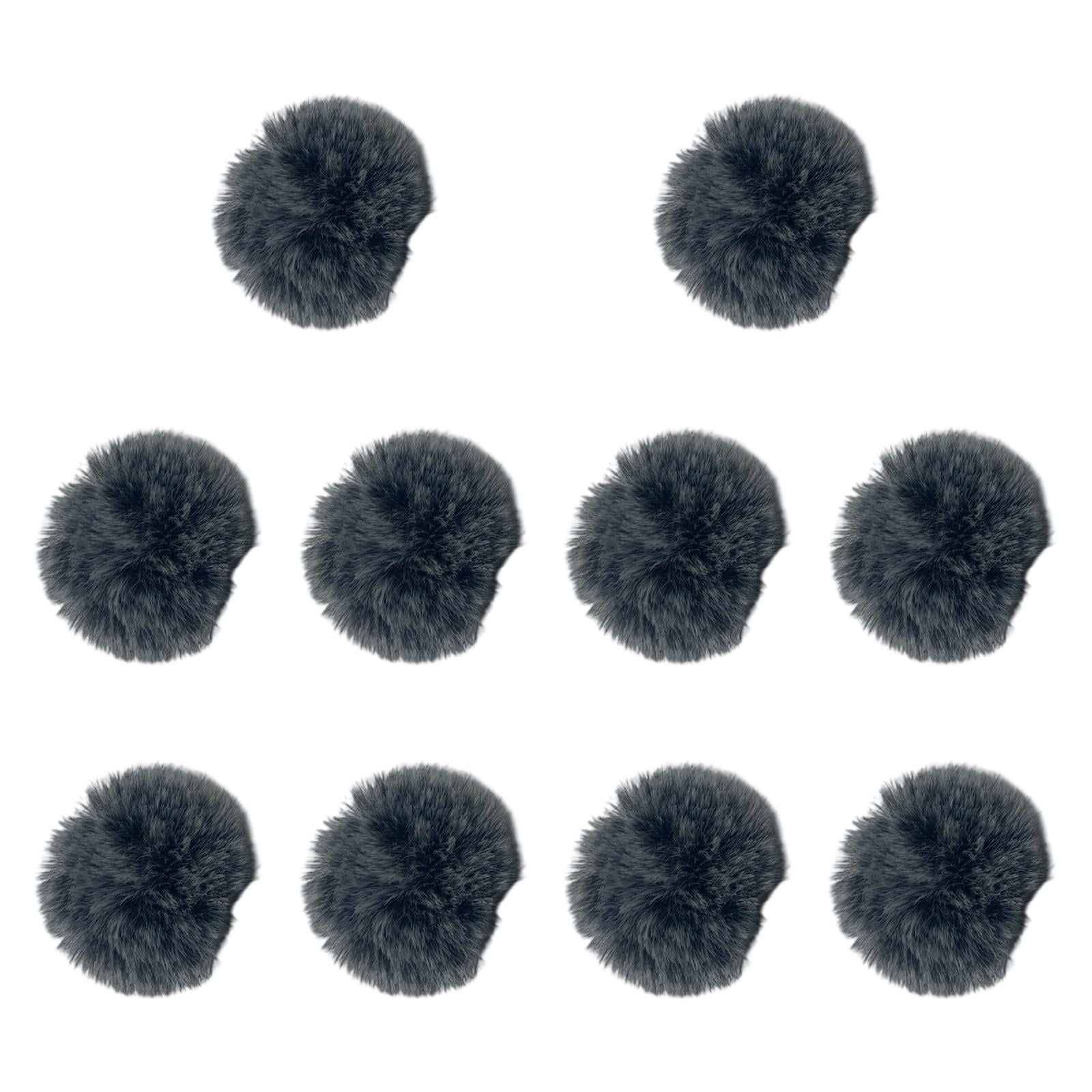 Dualoai 10 Pieces Microphone Furry Windscreen Noise Reduction Lapel ...