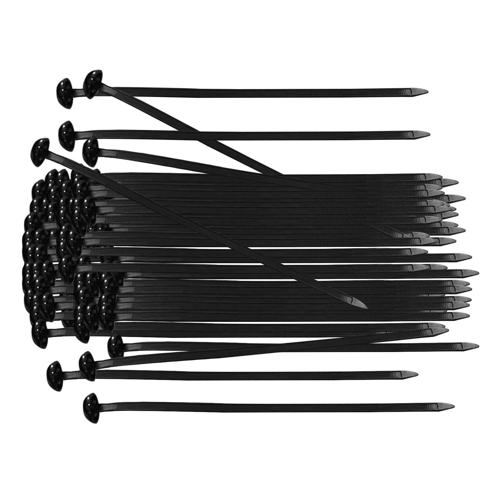 Dualoai 100 Pieces Cable Ties Wire Fixed Fastener Clips Self Locking ...