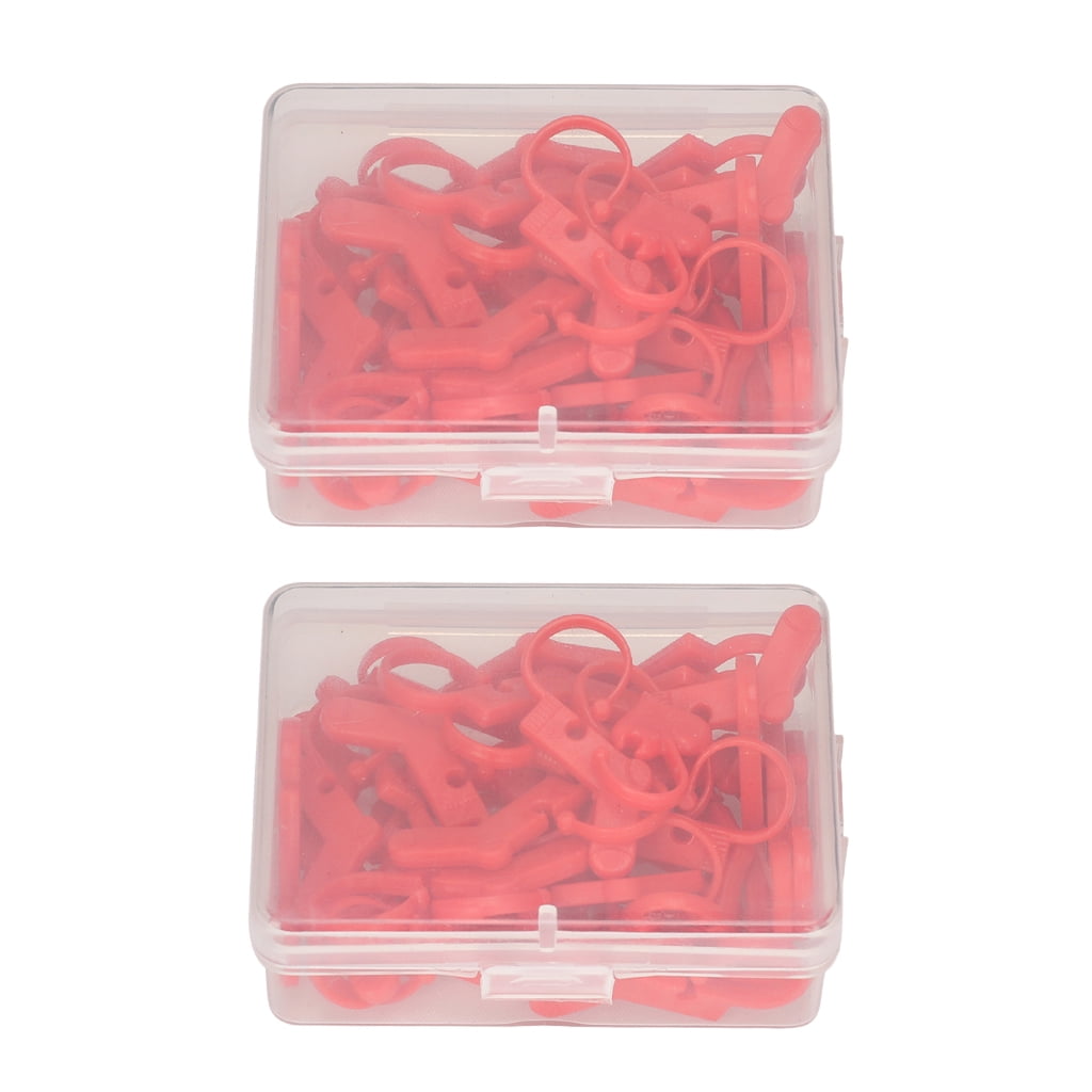 Dualoai 100pcs Heart WShape Crocheting Lock Stitch Markers Holder ...