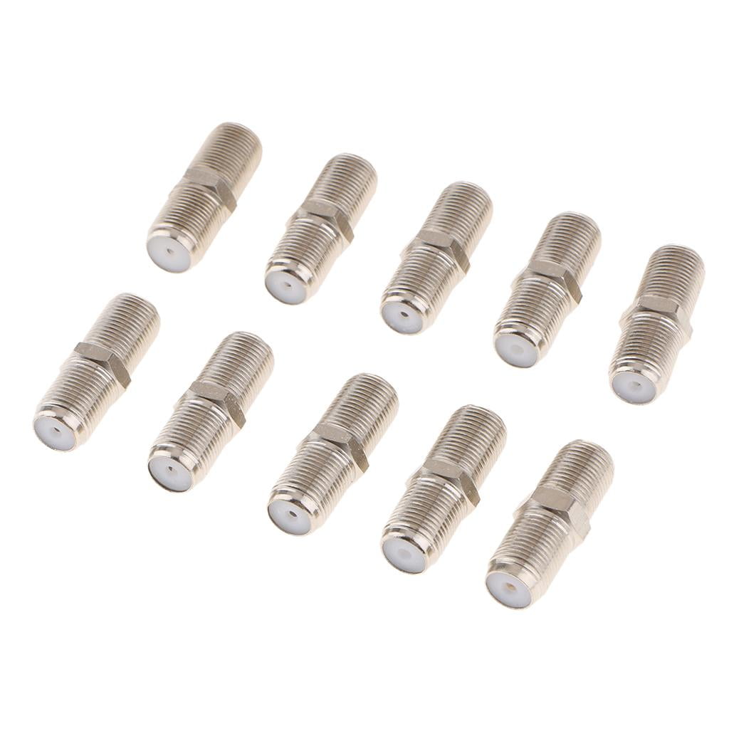 Dualoai 10Pcs F-Type Coaxial RG6 Connector,Cable Extension Adapter ...