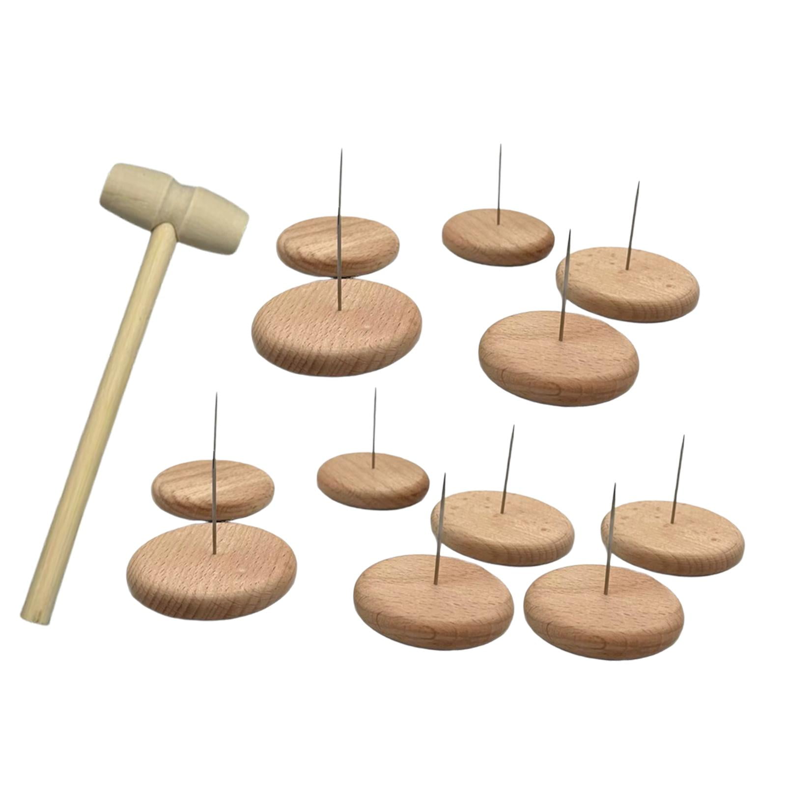Dualoai 12 Pieces Crochet Doll Display Stand Stable Beech Wood Single ...