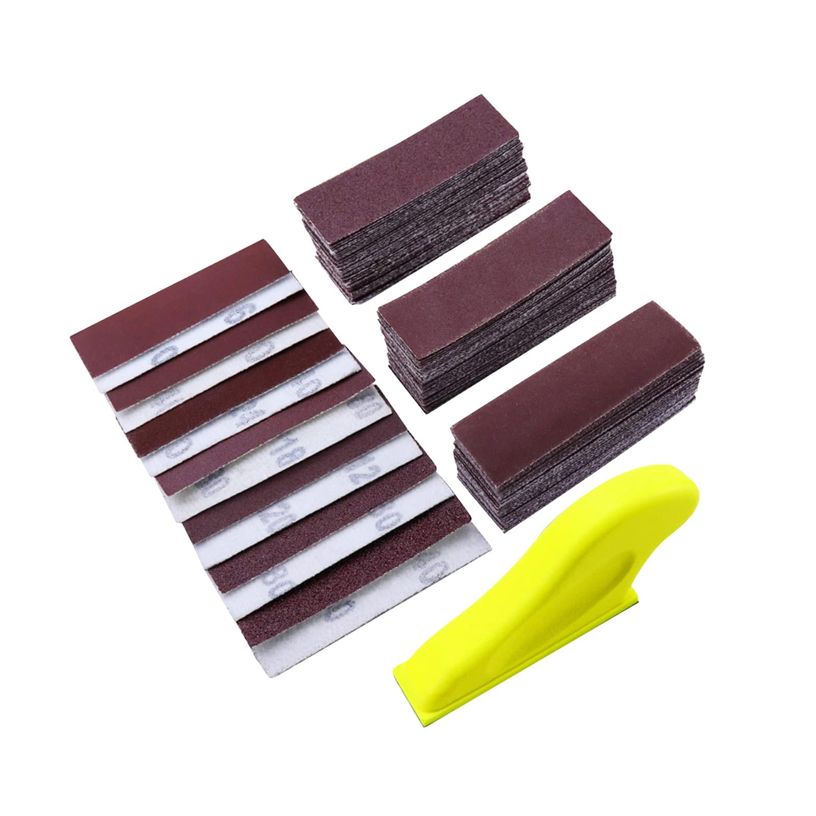 Dualoai 121 Pieces Hand Sander Kit Craft Small Sanding Tool Micro Hand ...