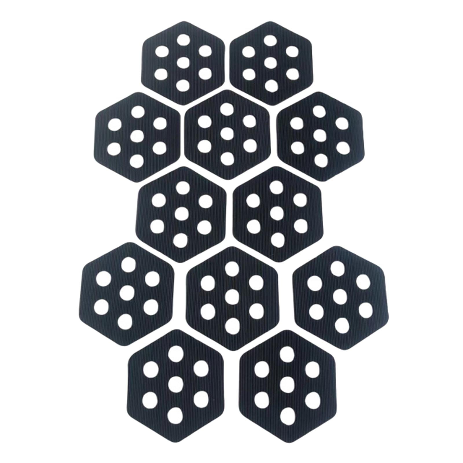 Dualoai 12Pcs Hexagon Surfboard Traction Pads Anti Slip Mat Premium ...