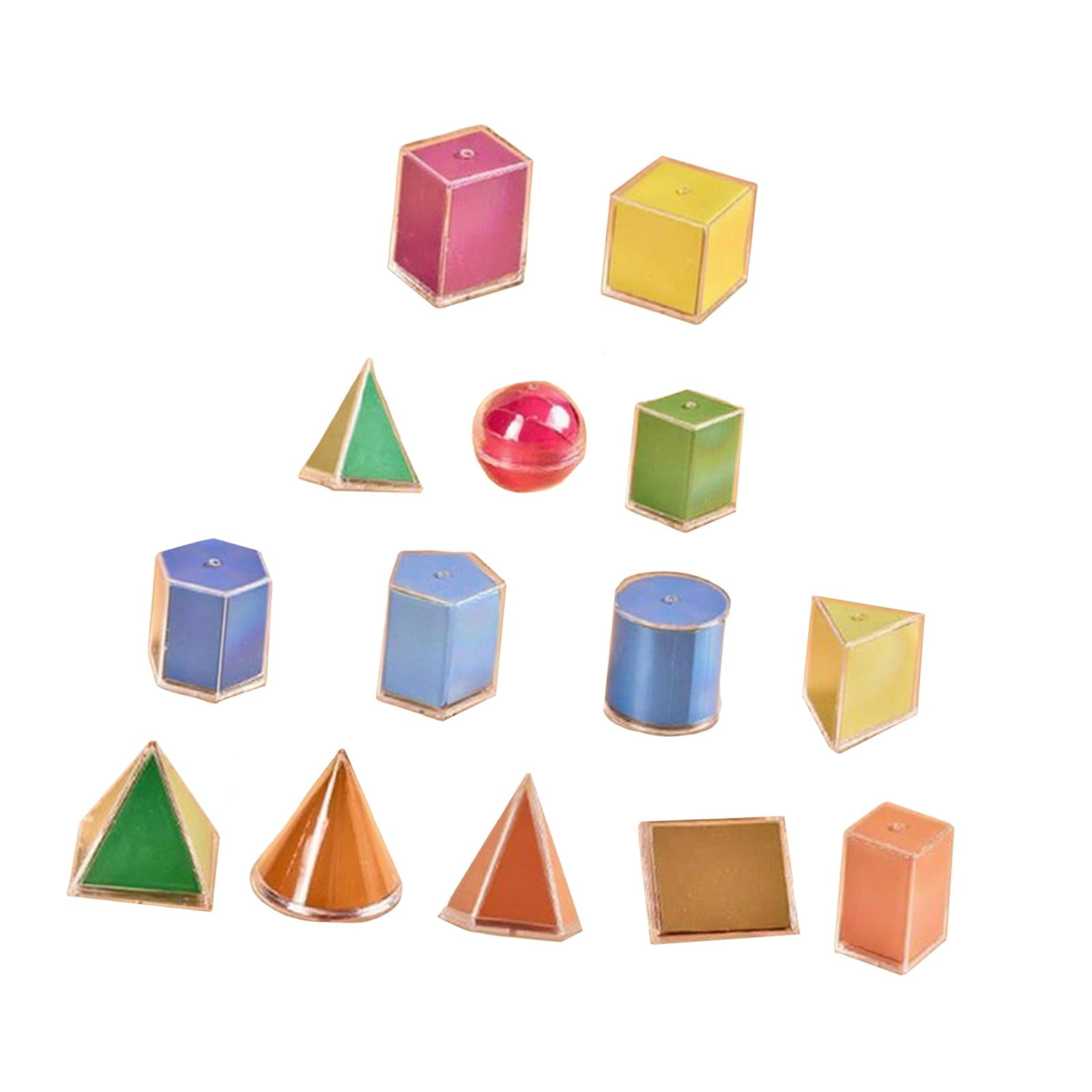 Dualoai 14 Pieces 3D Geometric Solids Surface Area Volume Demonstrator ...