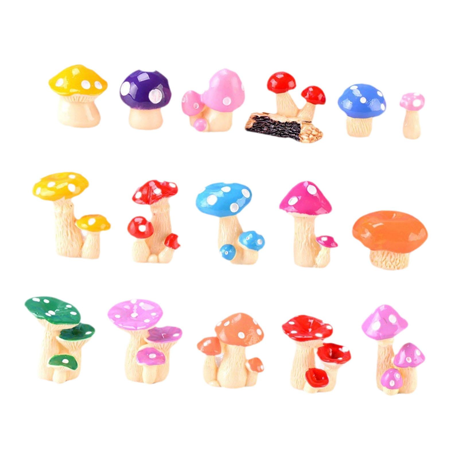 Dualoai 16 Pieces Mini Figurines Lawn Small Plant Pot Micro Landscape ...