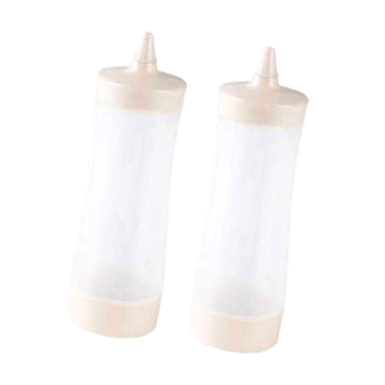 Dualoai 2 Pieces Condiment Bottles Condiment Dispenser Food Grade ...