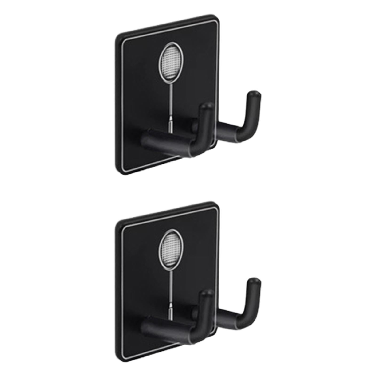 Dualoai 2 Pieces Wall Mounted Racket Rack Badminton Racket Hook ...