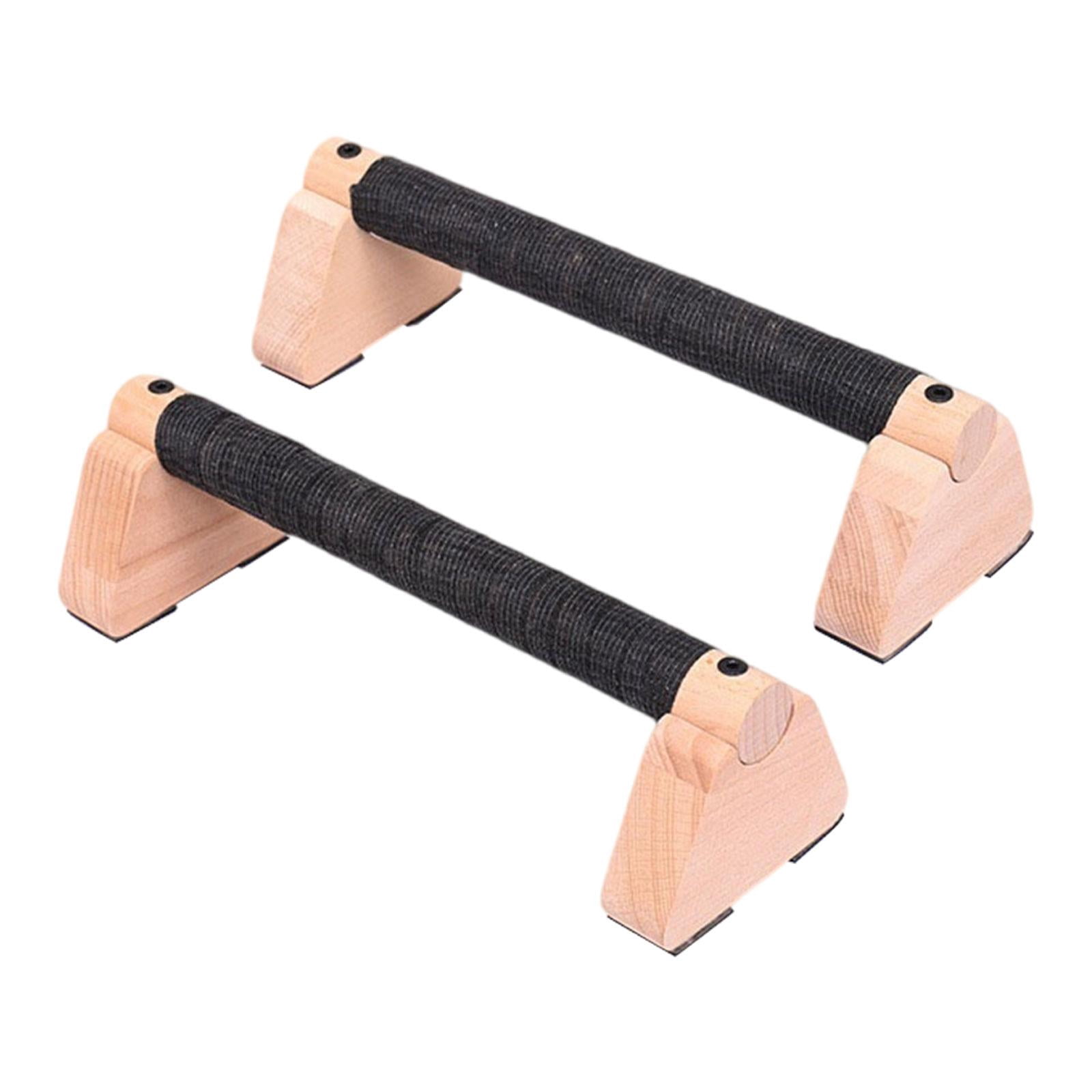 Dualoai 2 Pieces Wooden Push up Bar Portable Handles for Shoulder Men ...