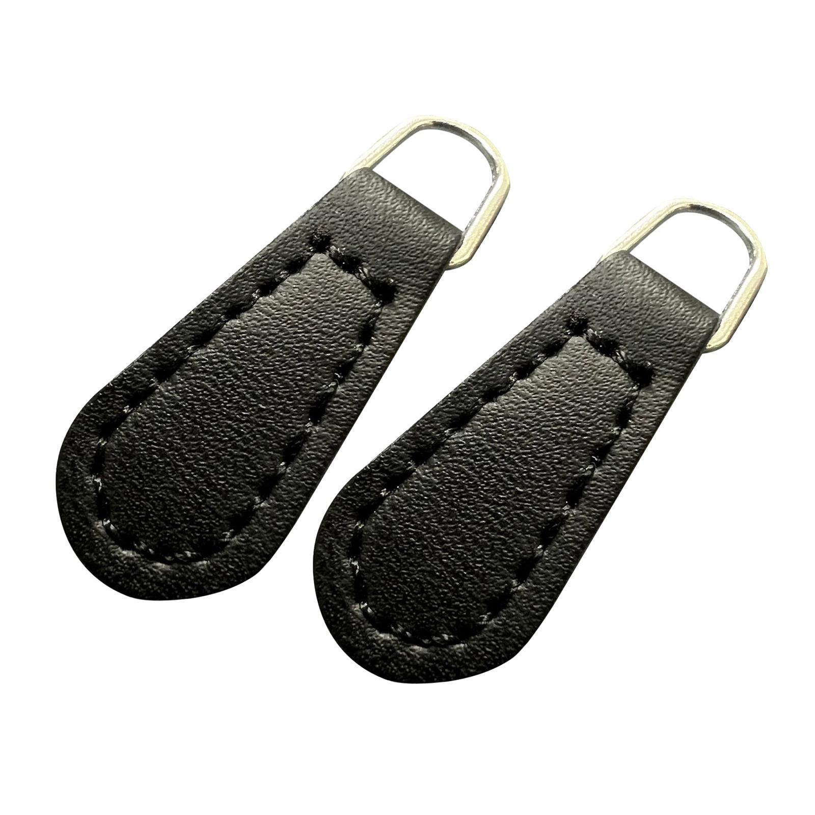Dualoai 2 Pieces Zipper Pulls Zip Pulls PU Leather Replacement Zipper ...