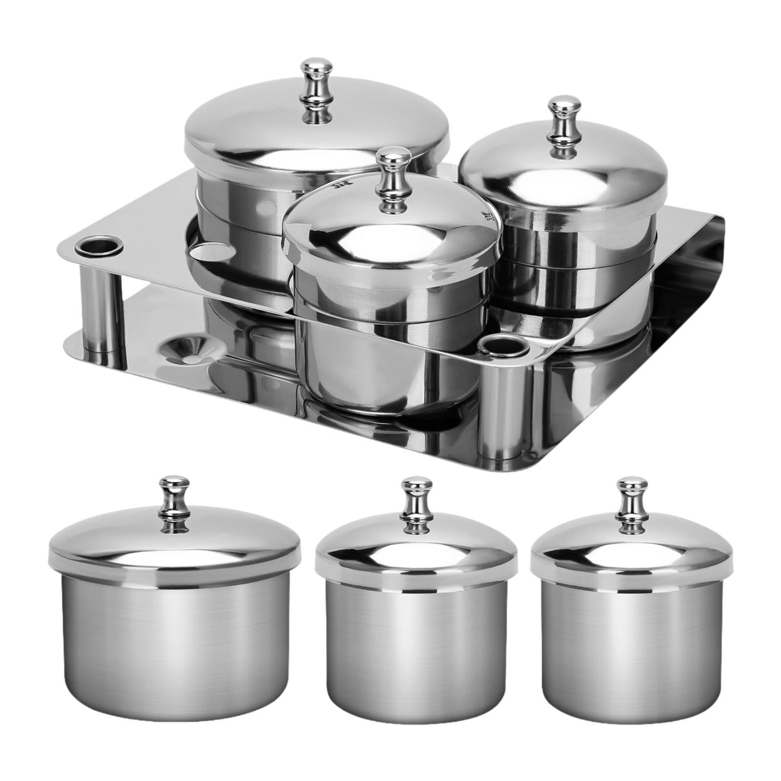 Dualoai 3x Nail Dappen Dish Acrylic Liquid Powder Dappen Dish for Nail ...
