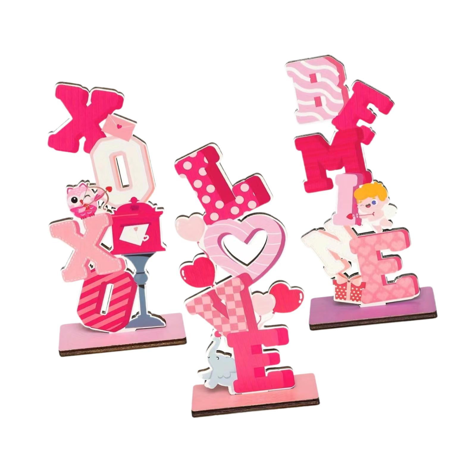 Dualoai 3x Romantic Tabletop Centerpiece Signs Sweet Love Gift for ...