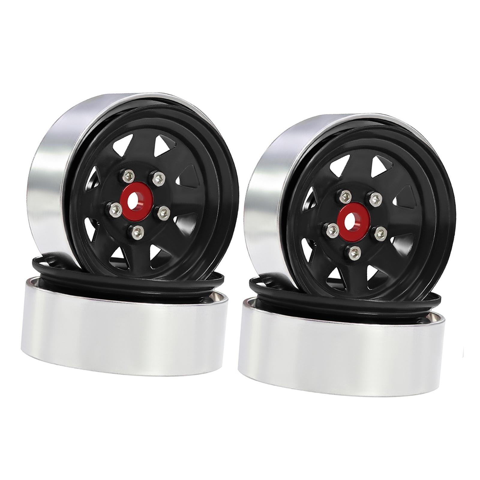 Dualoai 4 Pieces RC Wheel Rims Metal Replaces 12mm Hex for 1/10 RC ...