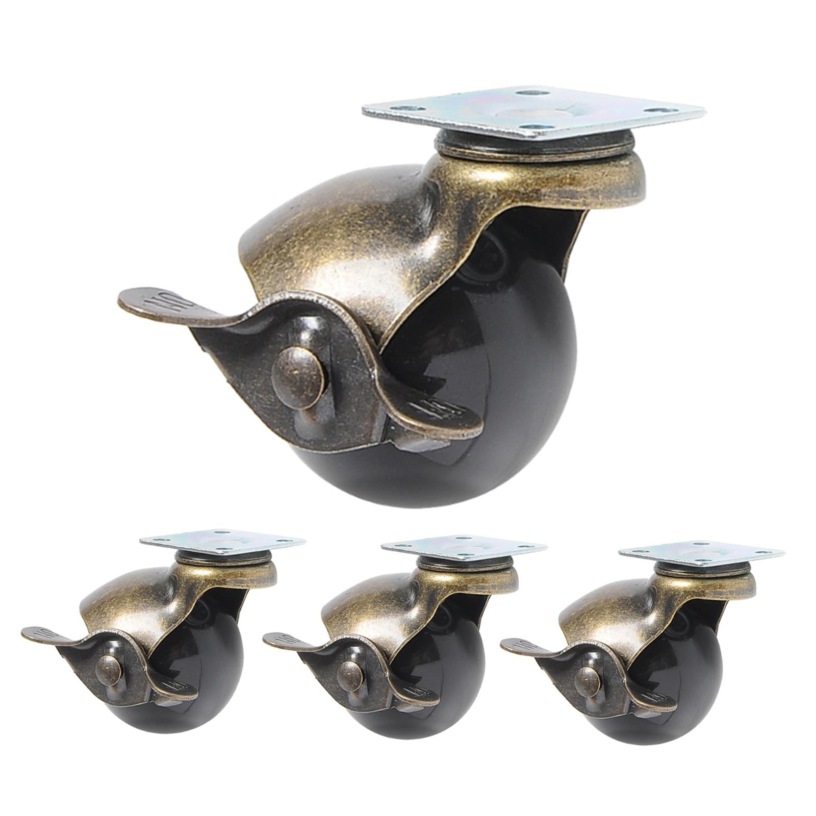 Dualoai 4Pcs Ball Caster Wheels Furniture Caster Wheels with Top Plate ...