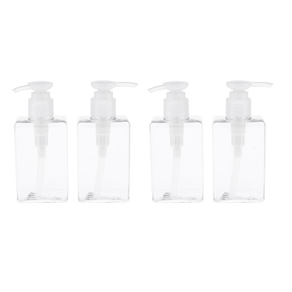 Dualoai 4pcs 150ml Bottle Shampoo Shower Gel Bottles Container Liquid ...