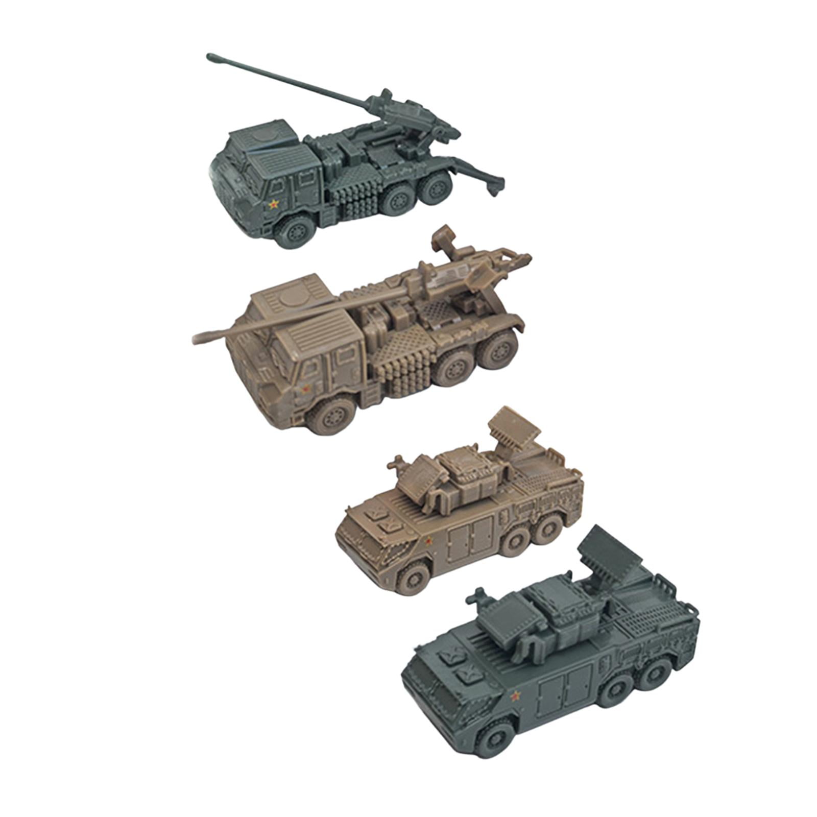 Dualoai 4x 1:144 Scale Vehicle Model Kits for Adults Educational Toy ...