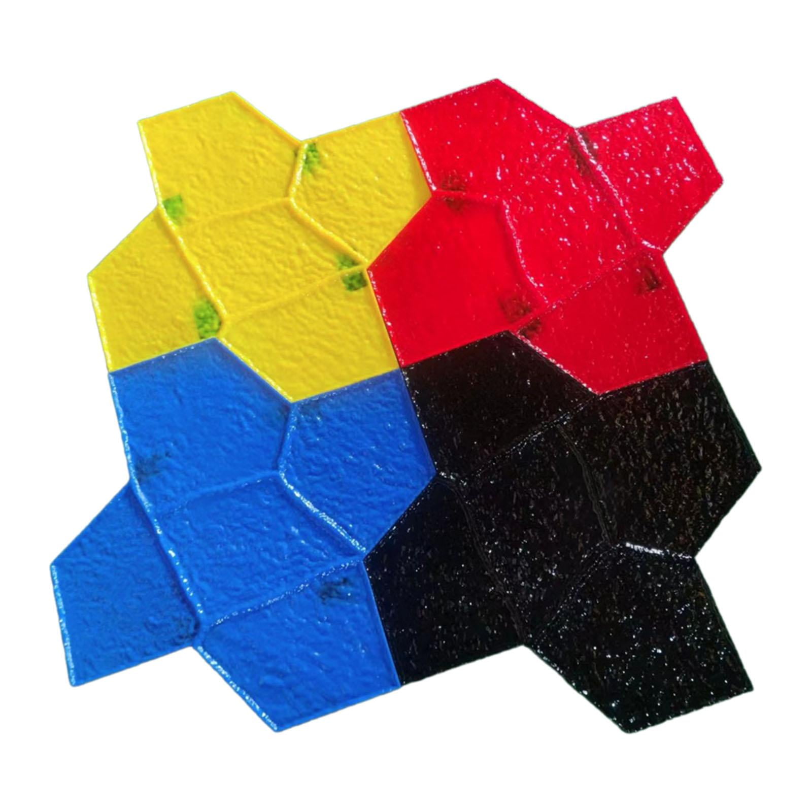 Dualoai 4x Realistic Concrete Texture Mat Floor Concrete Seamless Stamp ...