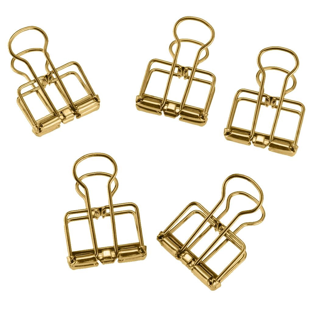 Dualoai 5 Pieces Hollow Long Tail Clip Paper Photo Folder Bill Clips ...