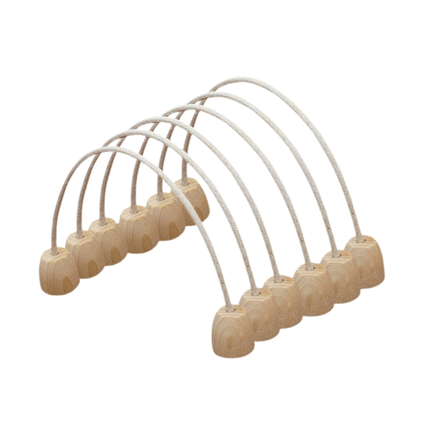 Dualoai 6 Pieces Croquet Hoops Arched Wickets with Wooden Base for Park ...