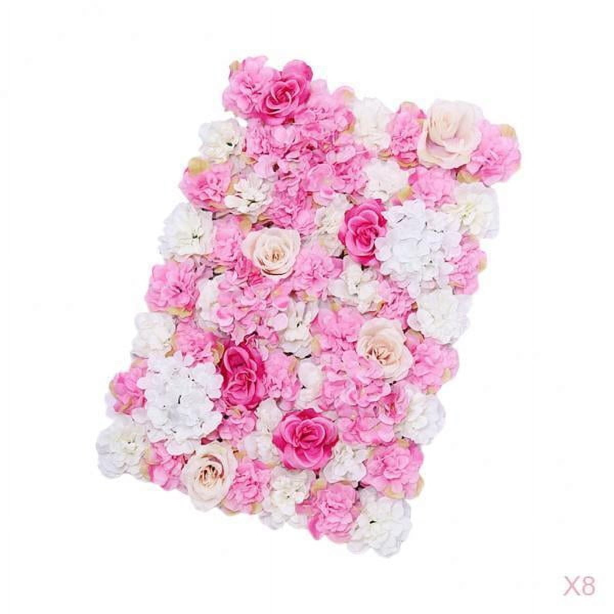 Dualoai 8pc Simulation Silk Flower Wall Panels Wedding Stage Photo ...