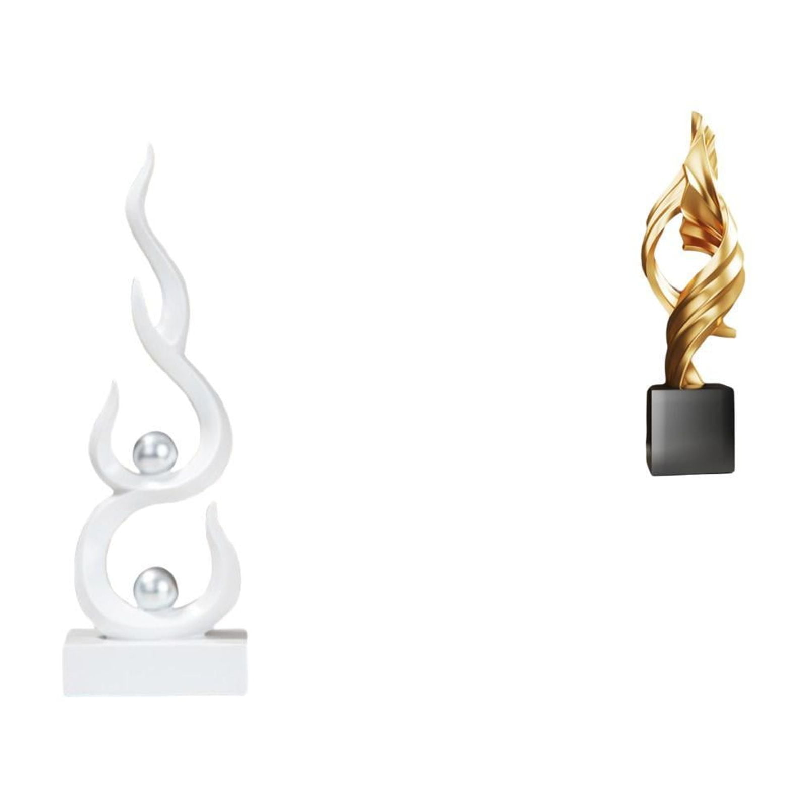 Dualoai Abstract Fire Resin Flame Figurine Modern Sculpture Craft ...