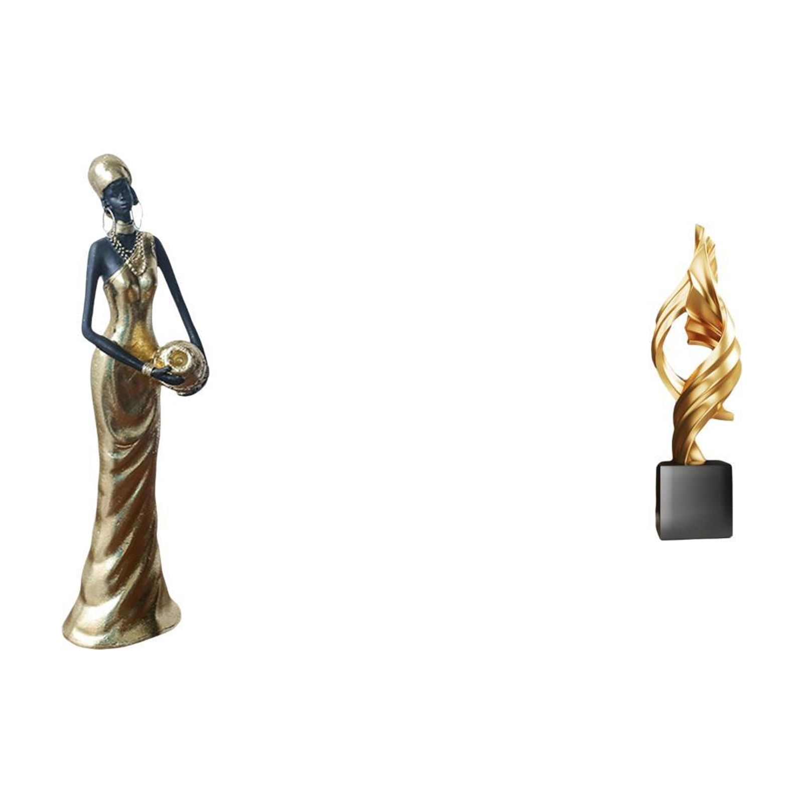 Dualoai African Tribal Lady Sculpture Abstract Art Figurine Lightweight ...