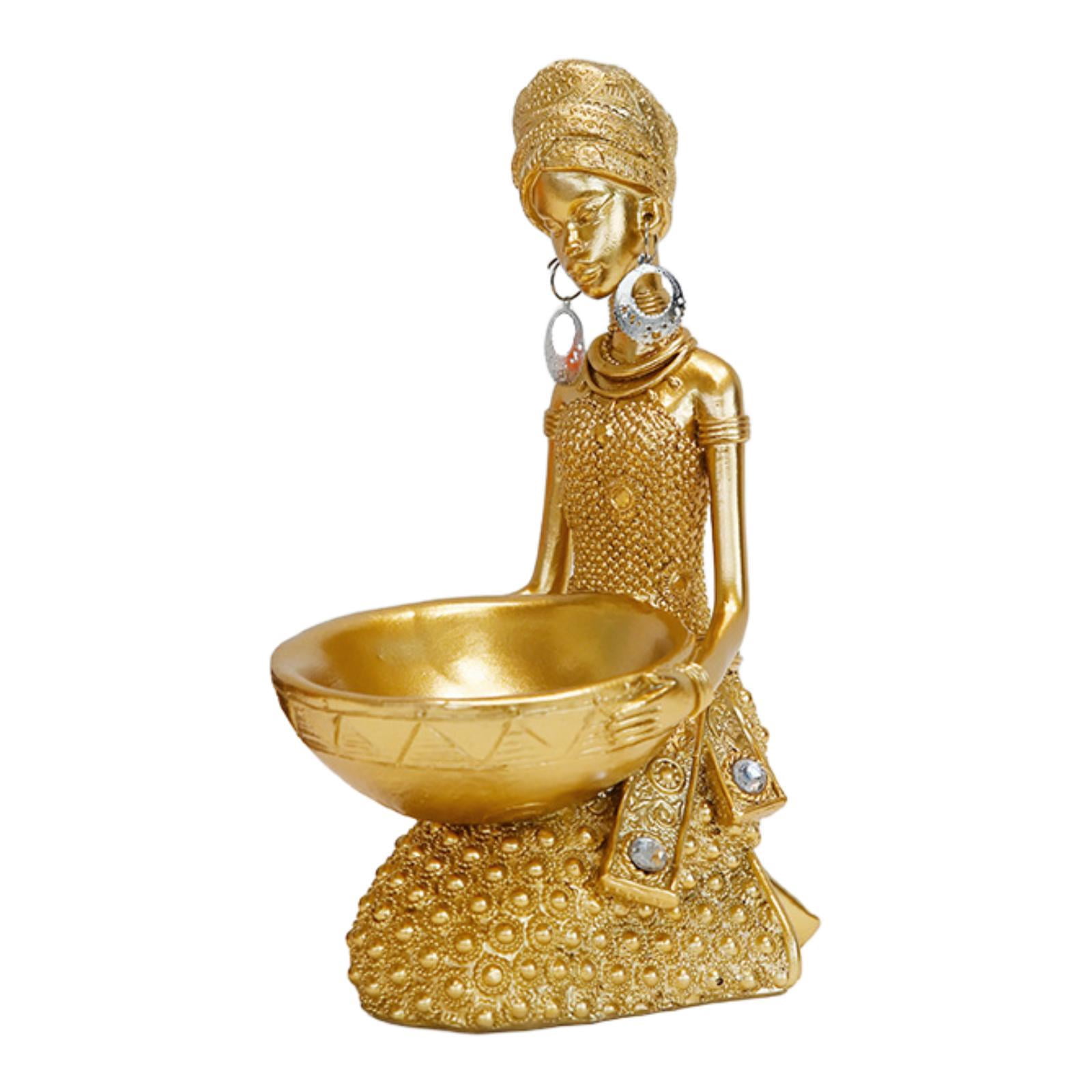 Dualoai African Women Statue Creative African Sculpture for Office ...