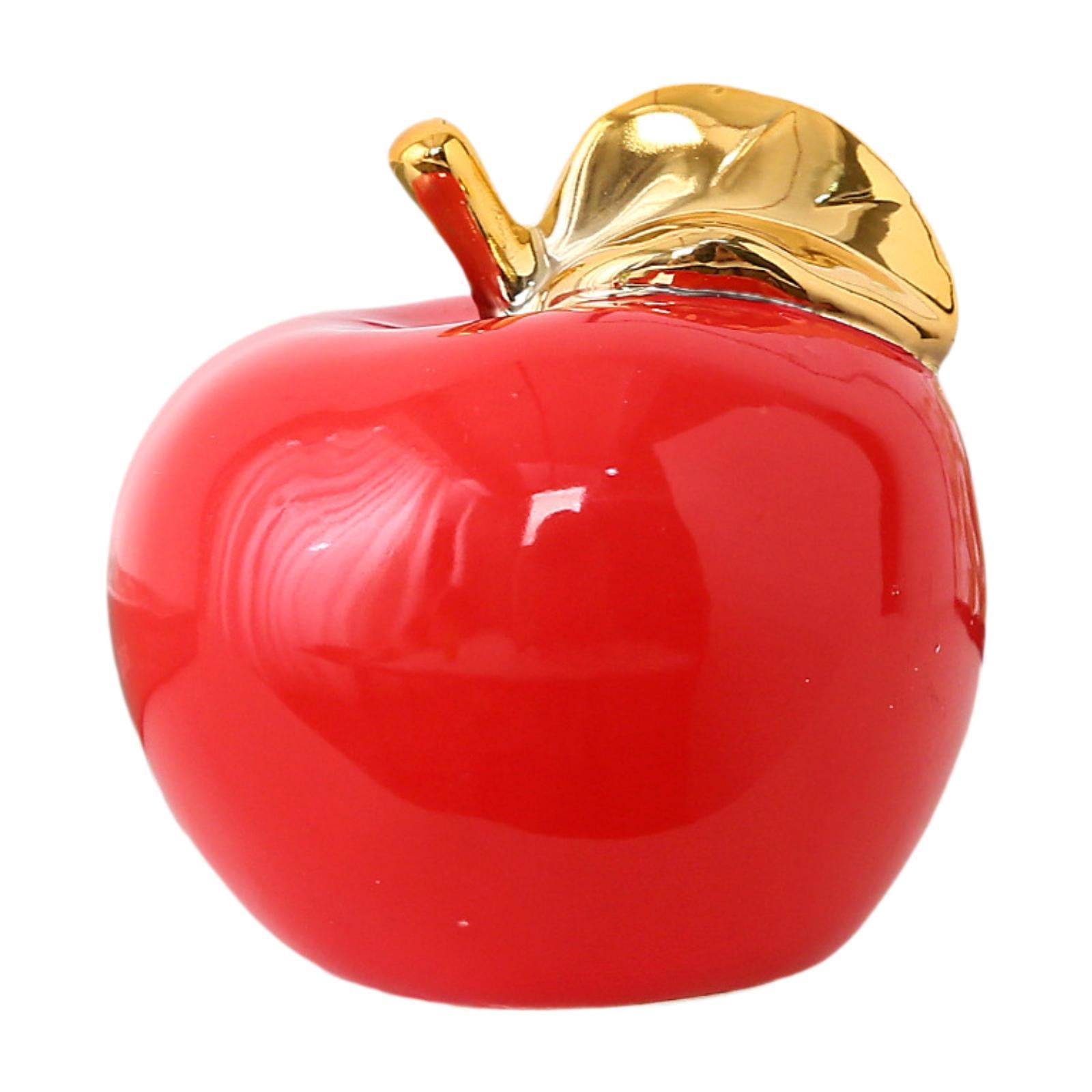 Dualoai Apples Figurine Birthday Gifts Apples Statue for TV Cabinet ...