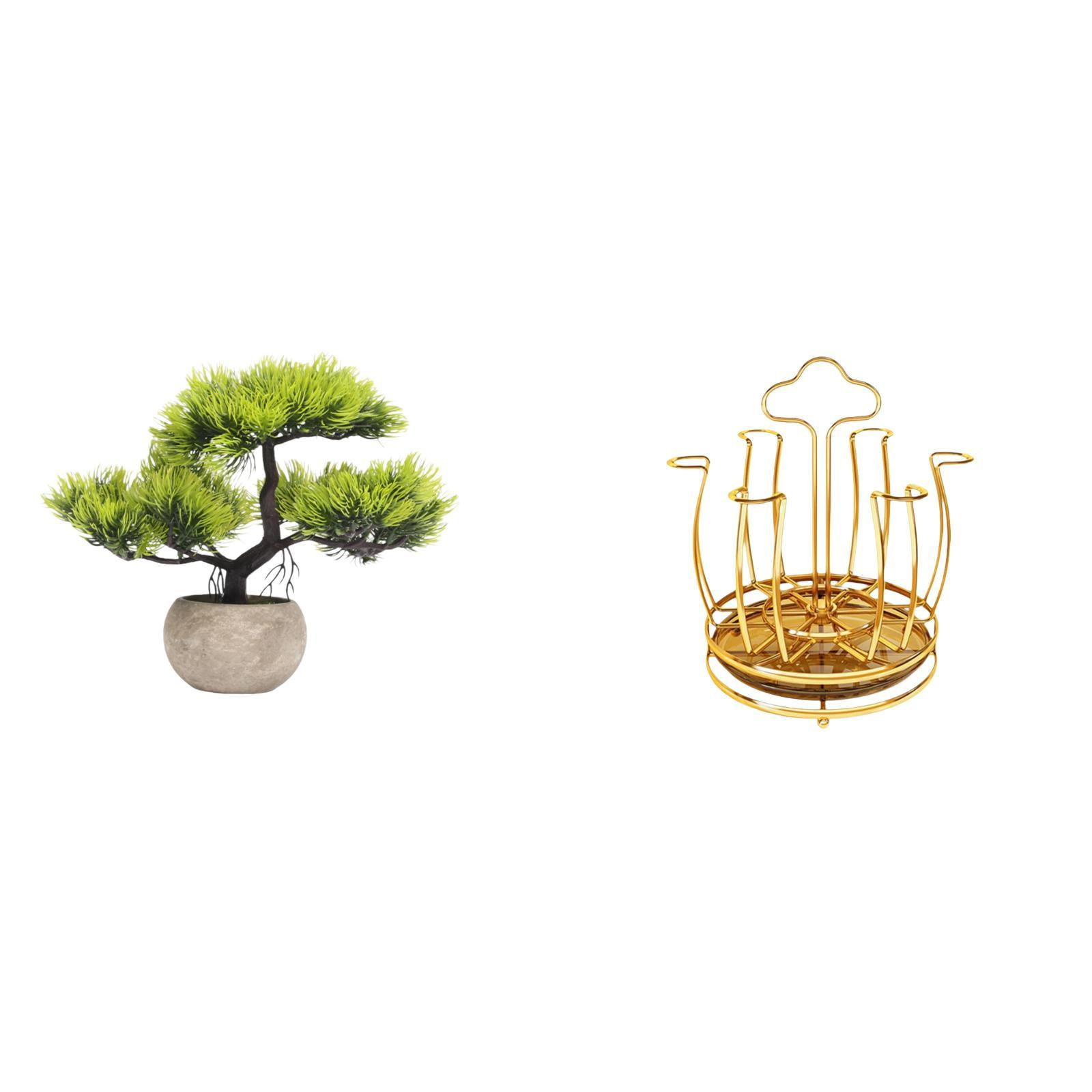 Dualoai Artificial Bonsai Tree Greenery Collection Faux Plant ...