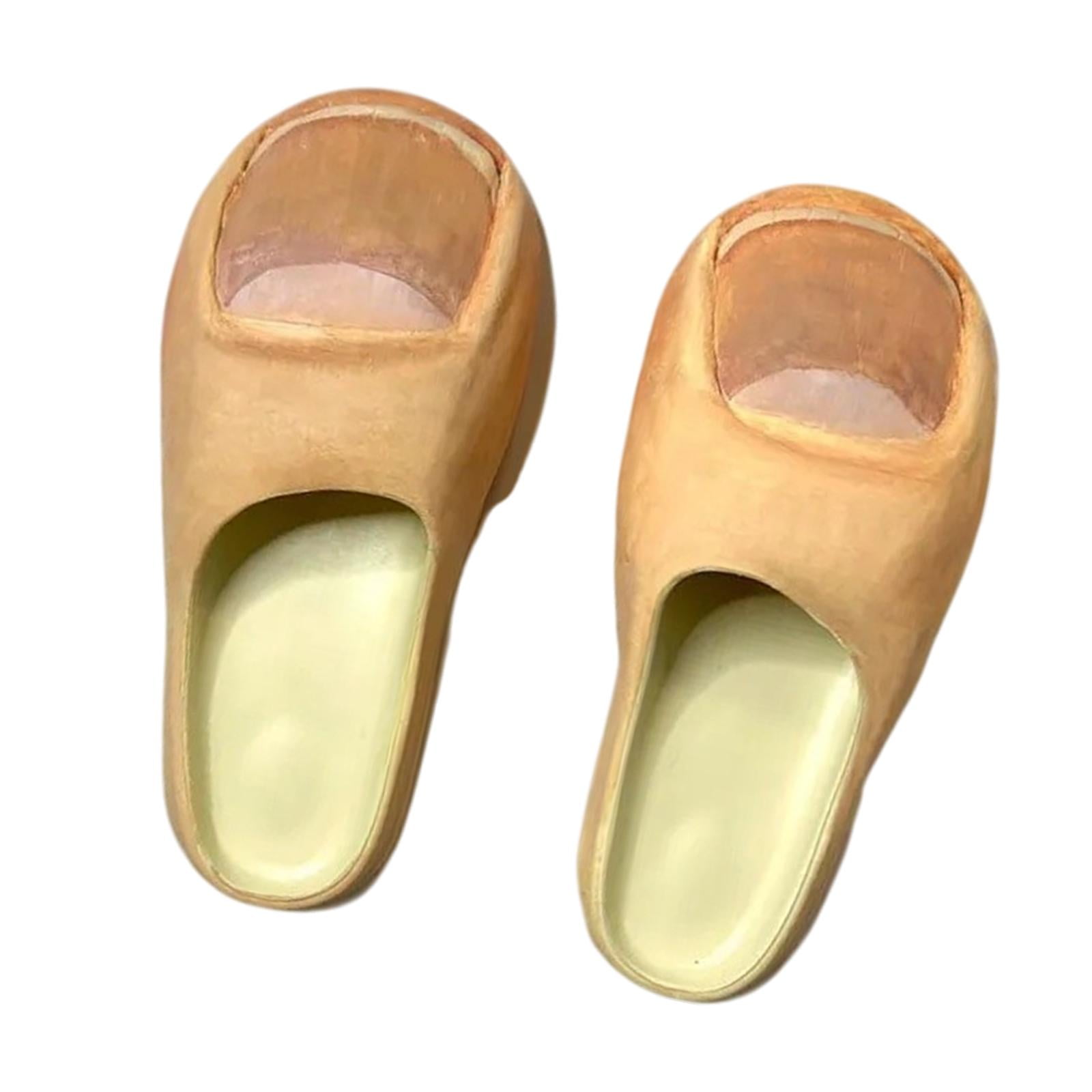 Dualoai Big Toe Slides AntiSlip Realistic Fancy Dress Soft Women Shoes ...