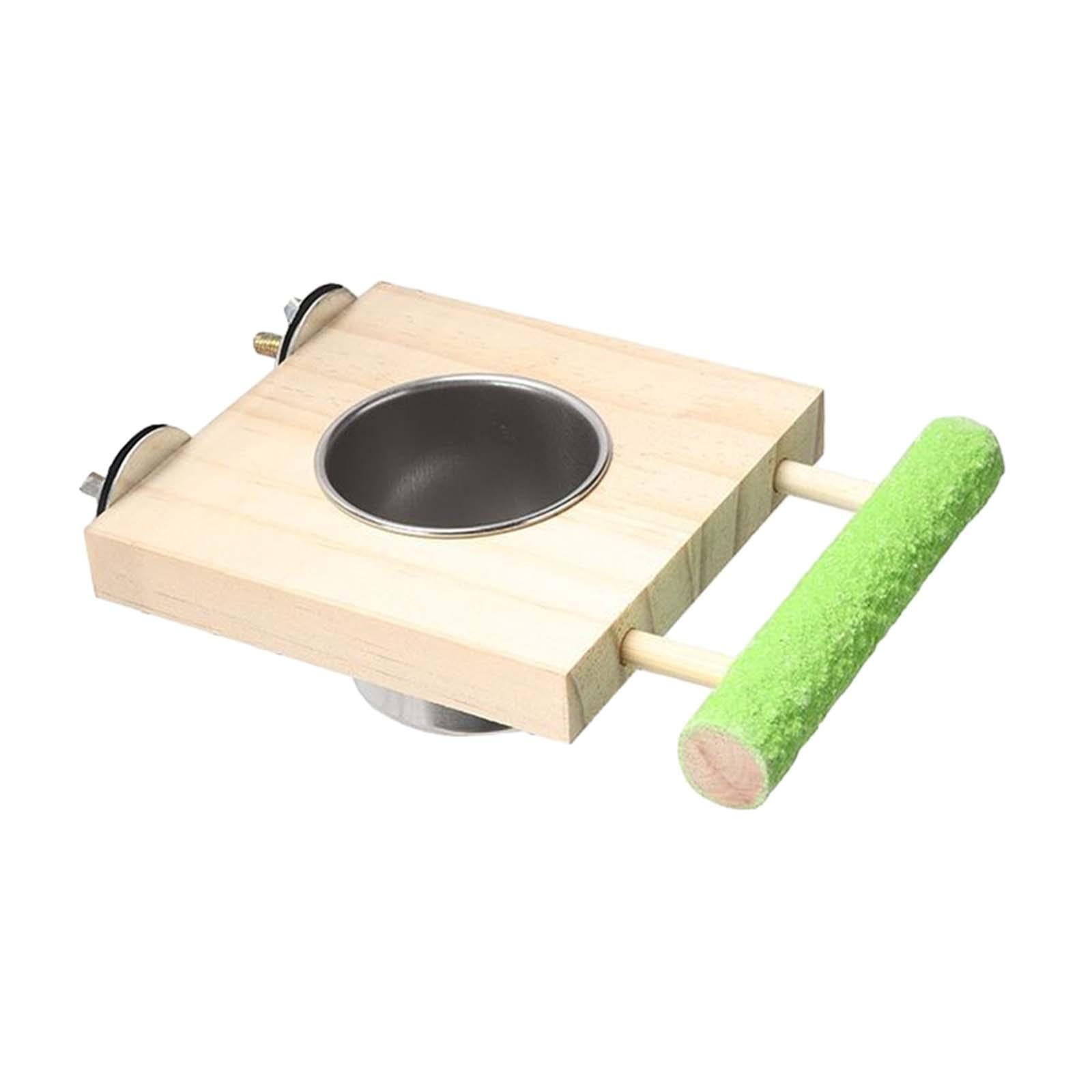Dualoai Bird Feeder Bird Perch Feeding and Watering Supplies with ...