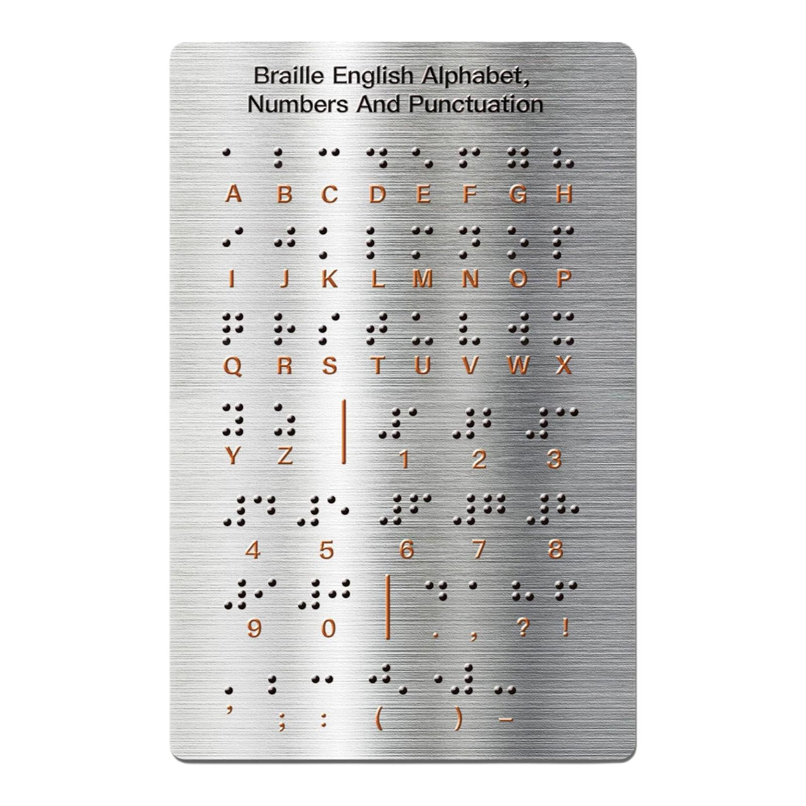 Dualoai Braille Alphabet Board Educational Tool Lightweight Portable ...